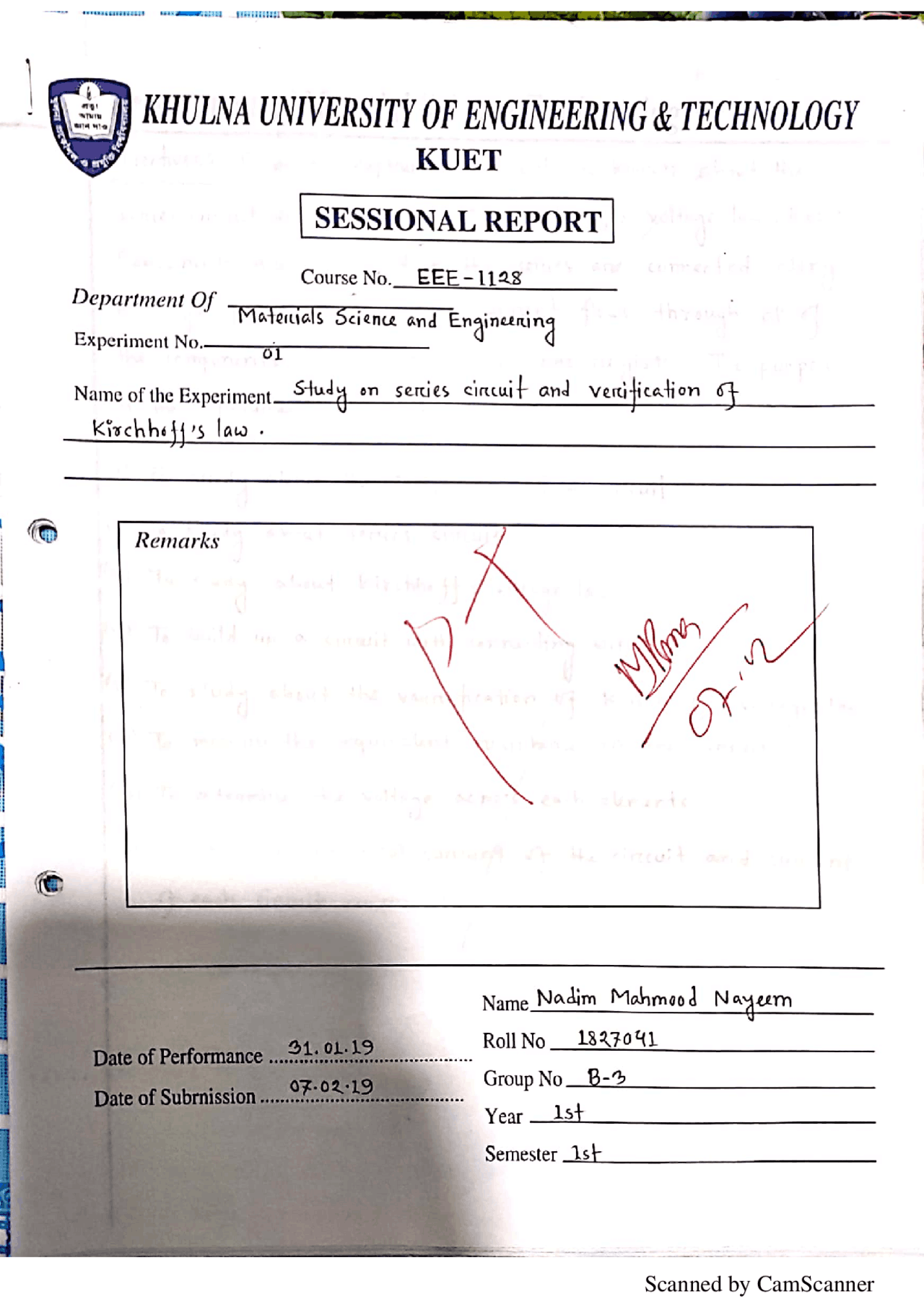 Lab Report of KCL and Current Divider rule, Study notes for Computer ...