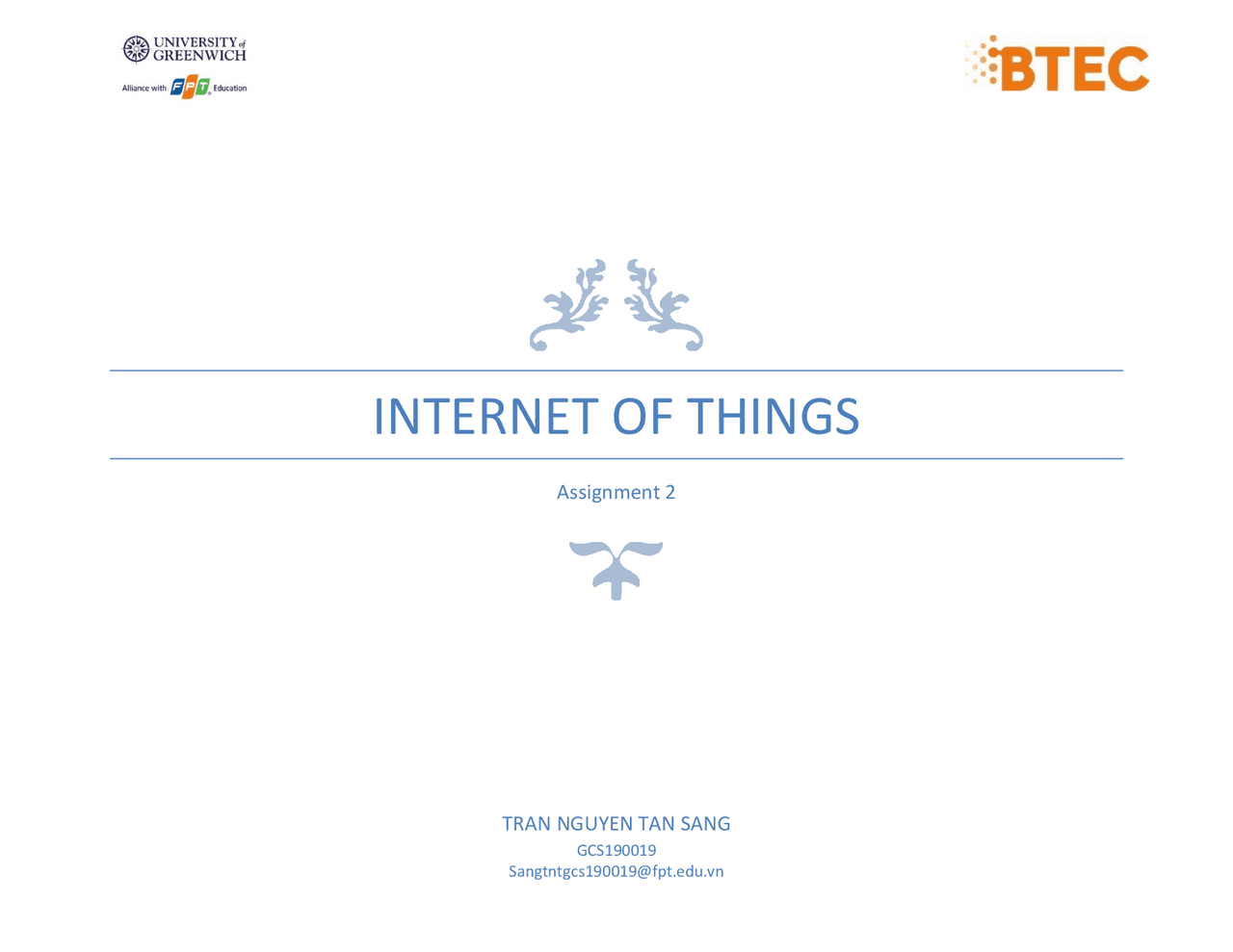 Internet Of Things Assignment 2 Pass Merit Distintion