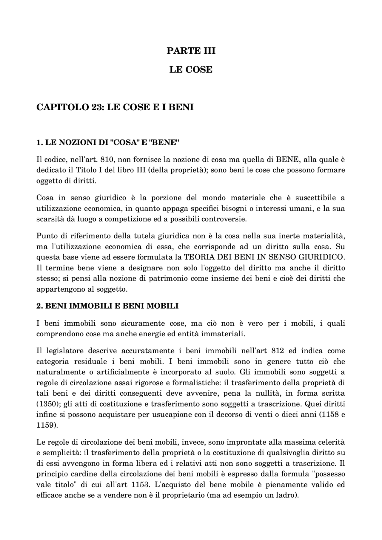 Riassunto Diritto Privato Parte 2 Docsity