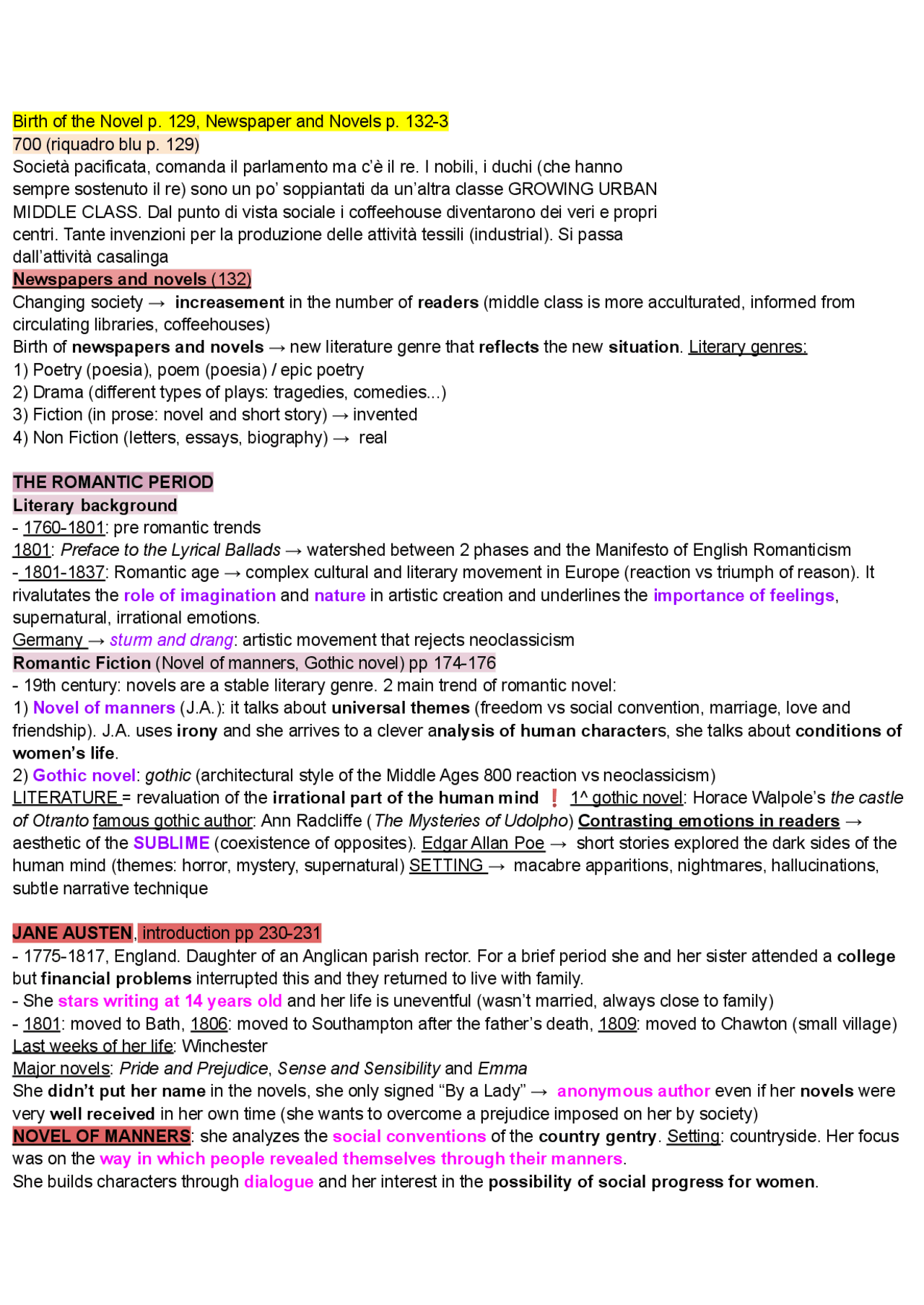 Tutto Il Programma Di Quinta Superiore Inglese Docsity