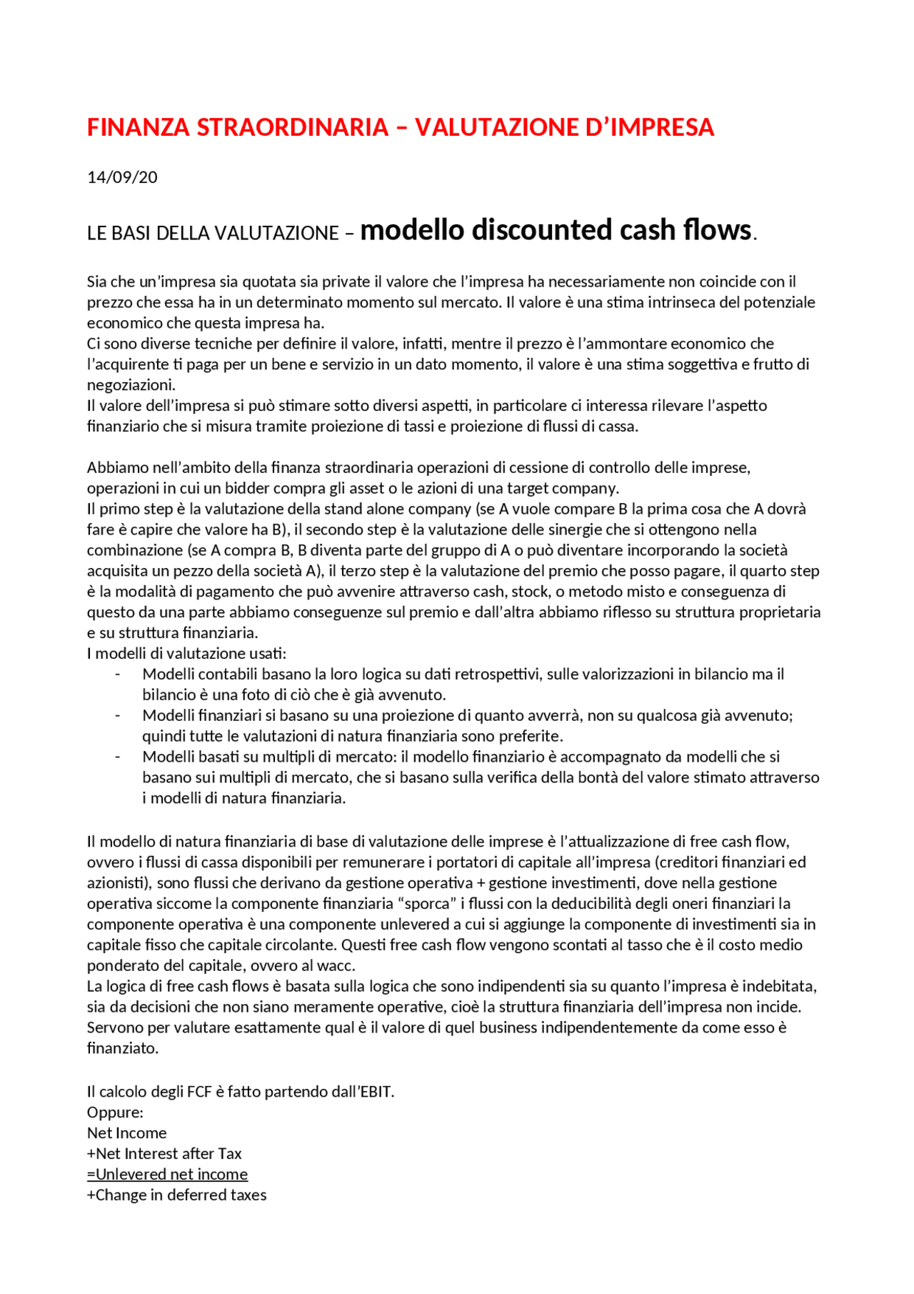 Appunti Lezioni Prof Del Giudice E Prof Ravagnan Anno 20202021