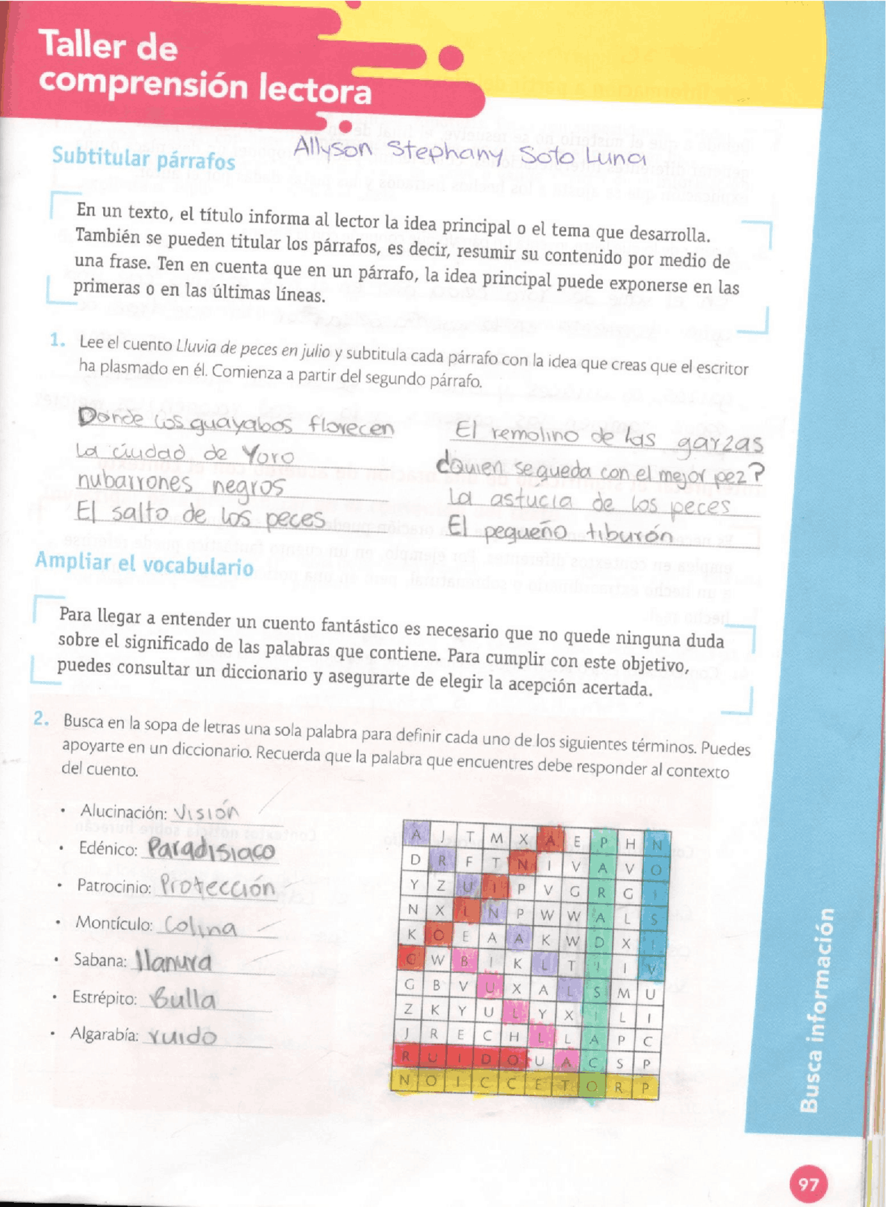 Paginas del libro entre letras septimo grado - Docsity