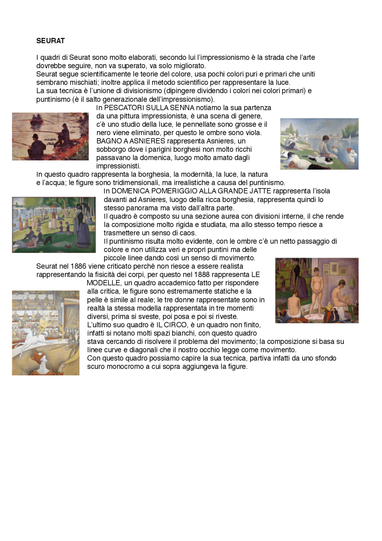 Seurat V Superiore Docsity