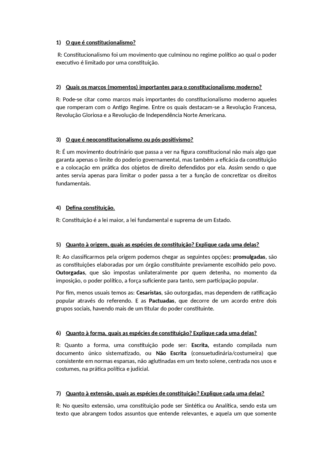 Questões Direito Constitucional Docsity