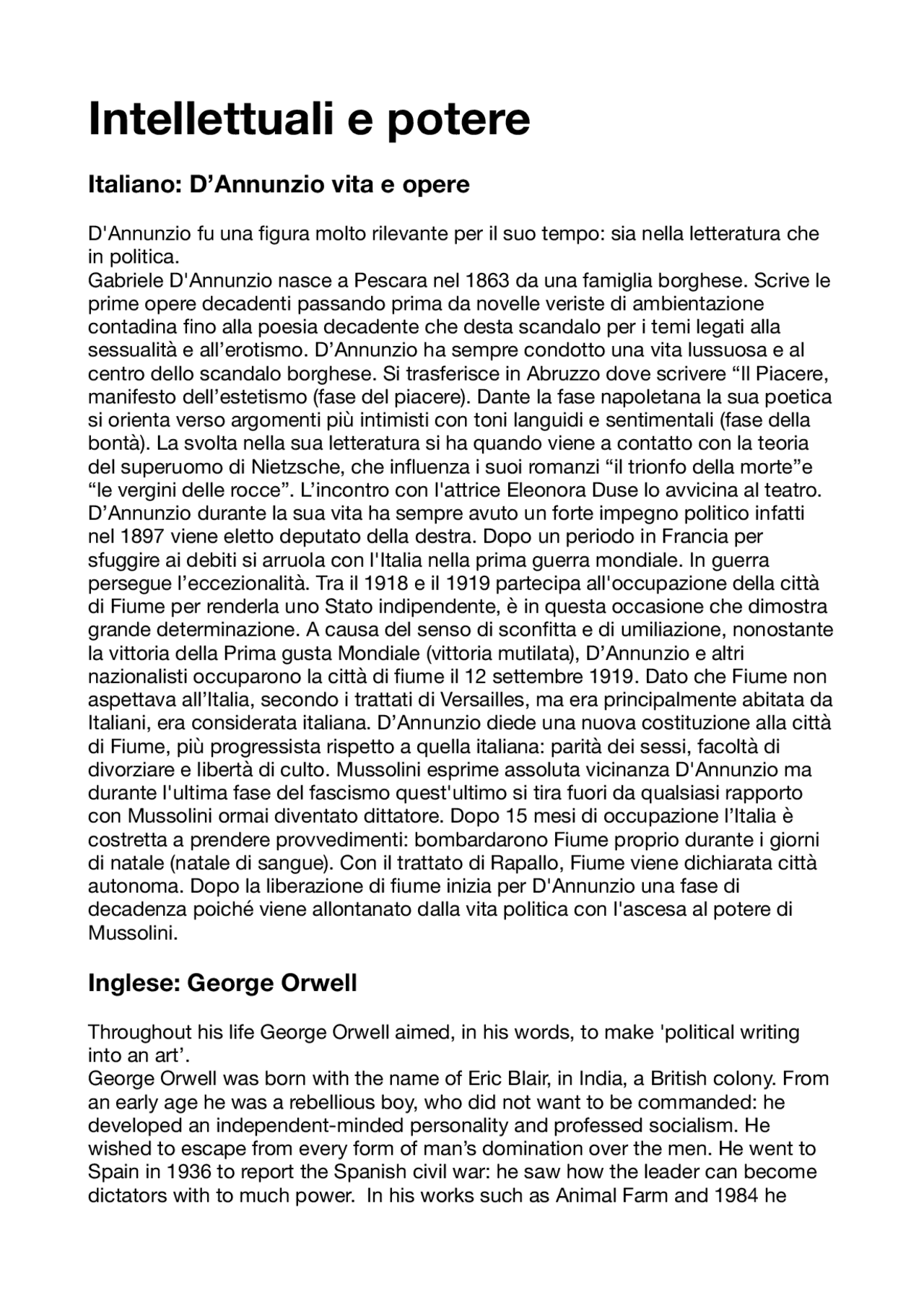 Nodo Concettuale Sul Rapporto Degli Intellettuali Con Il Potere Per