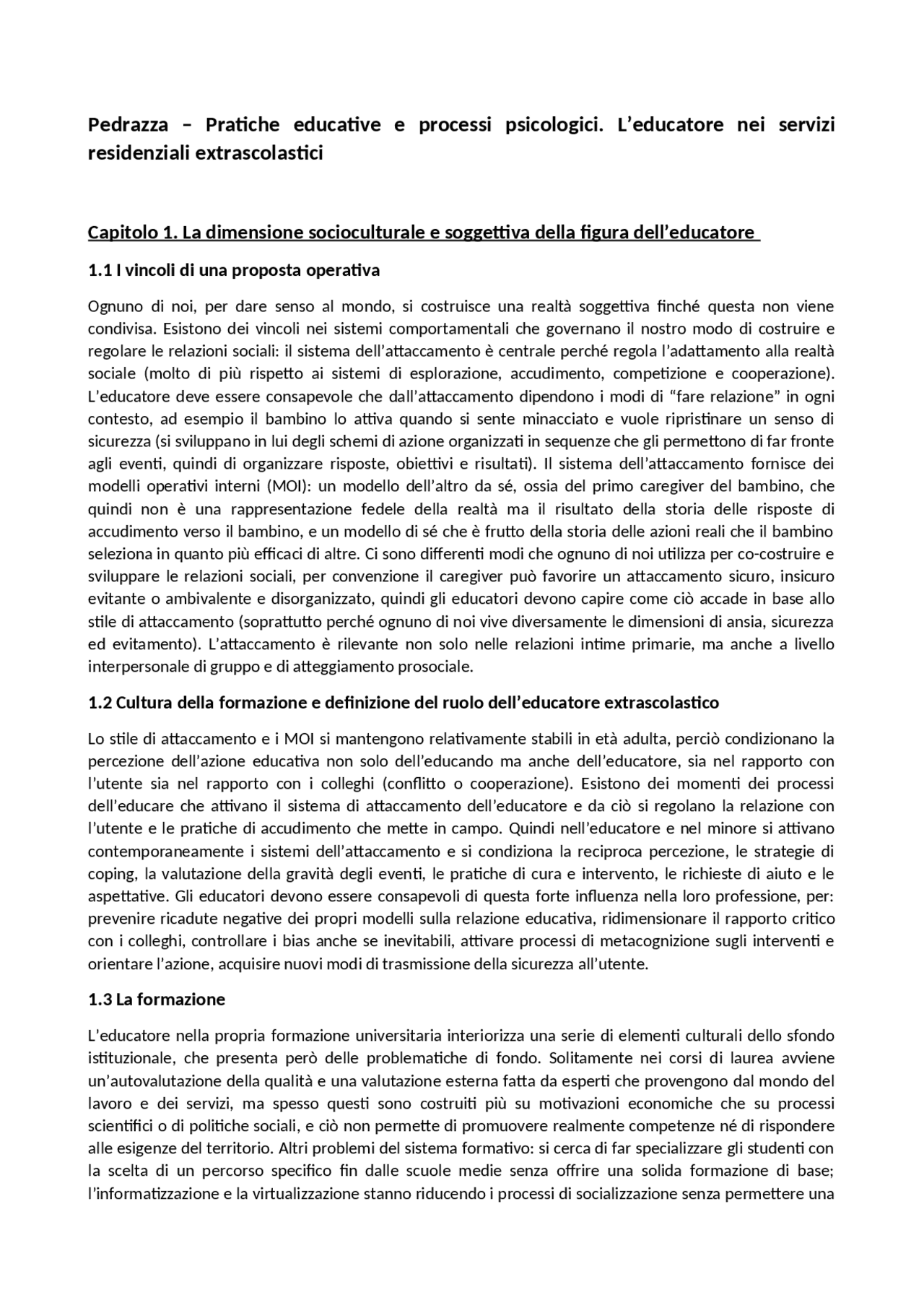 Pratiche Educative E Processi Psicologici Docsity