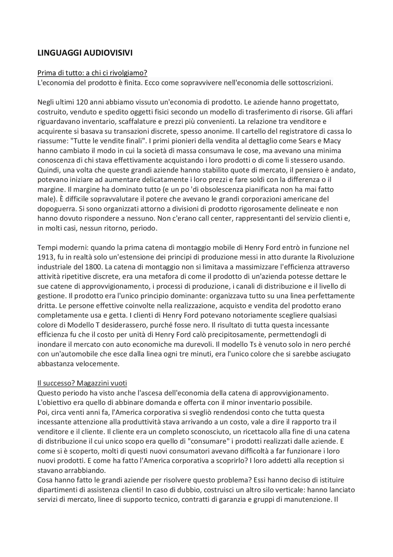 Appunti Completi Di Linguaggi Audiovisivi Appunti Di Linguaggio