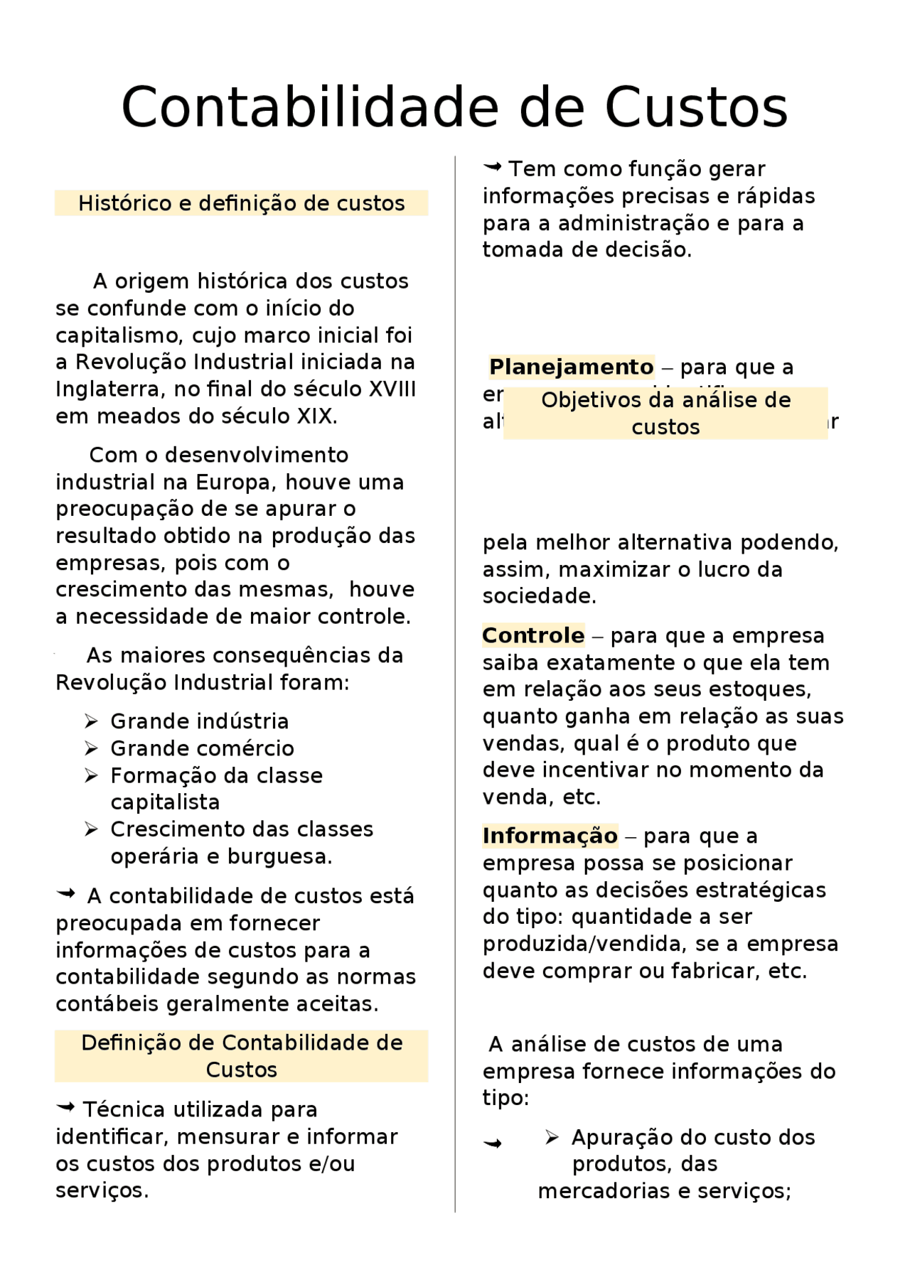 Contabilidade De Custos Docsity