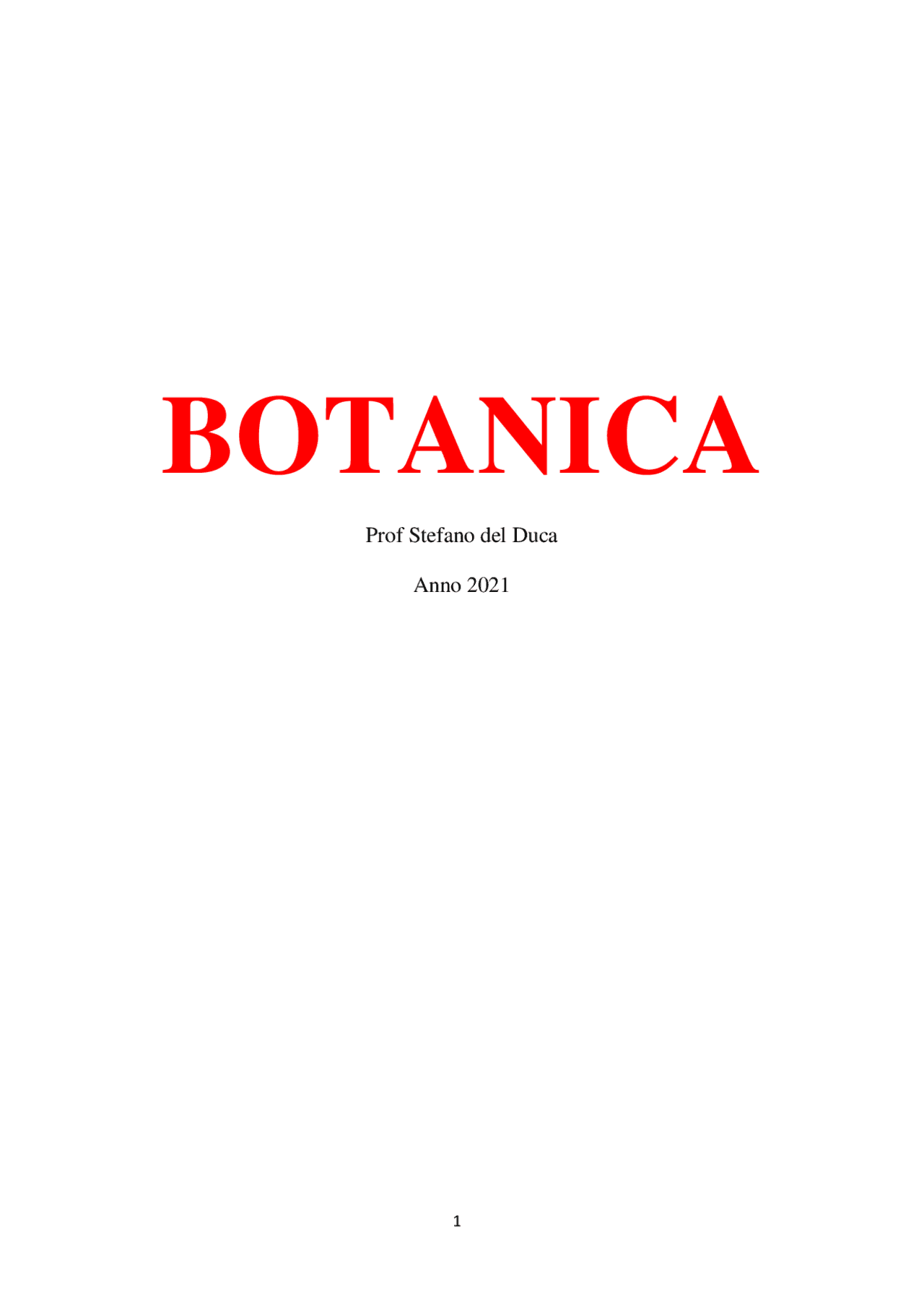 Botanica Dispense Prof Stefano Del Duca Docsity