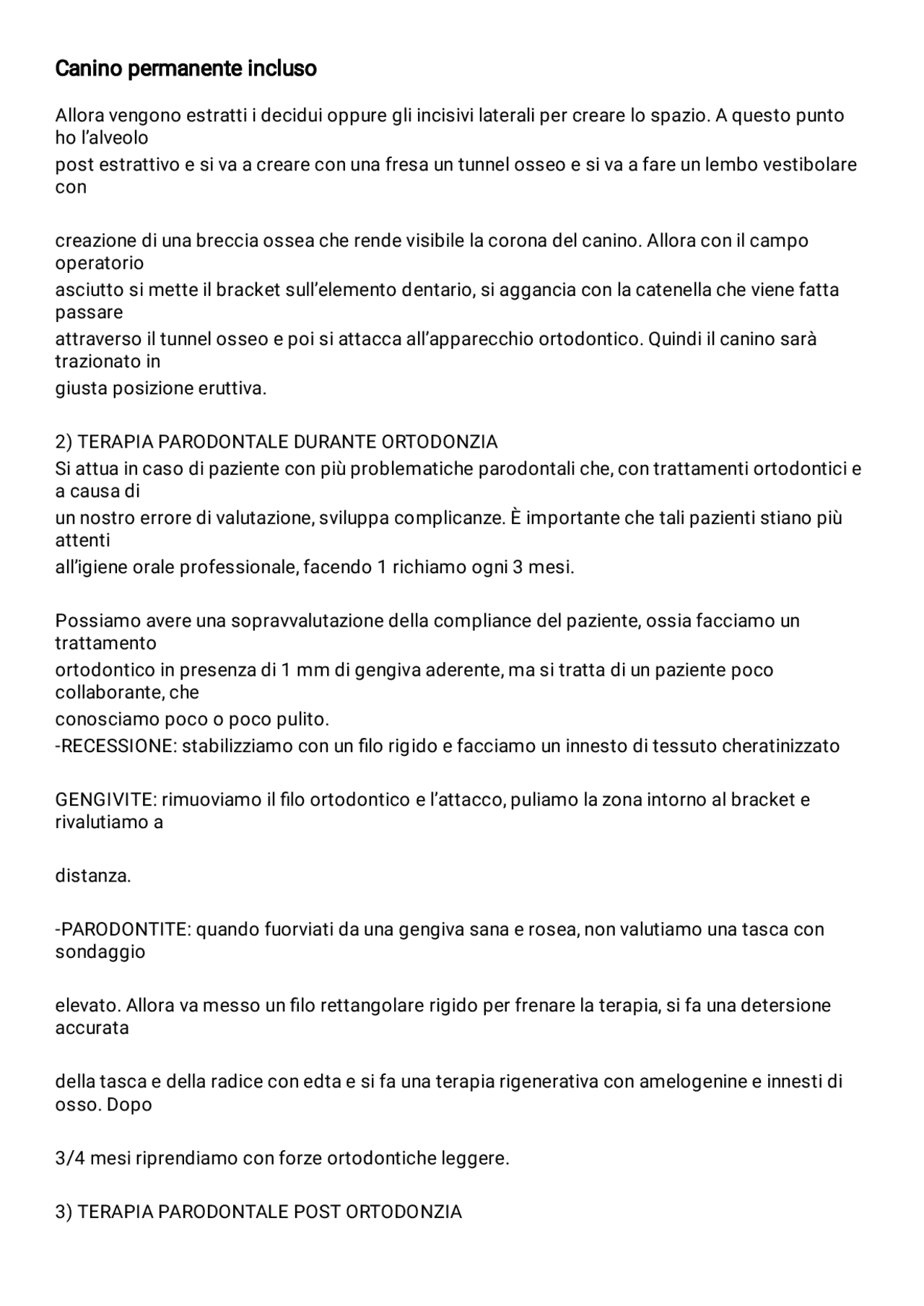 Parodontologia Appunti Sbobbine Riassuntive Docsity