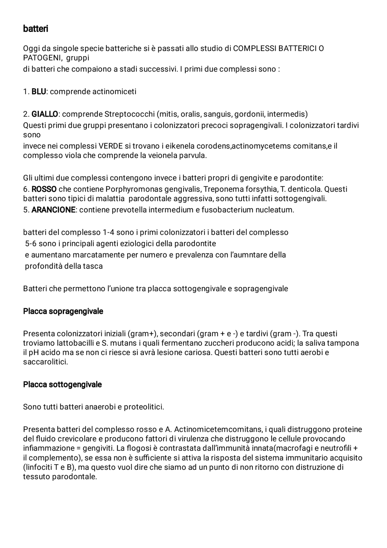 Parodontologia Appunti Sbobbine Riassuntive Docsity