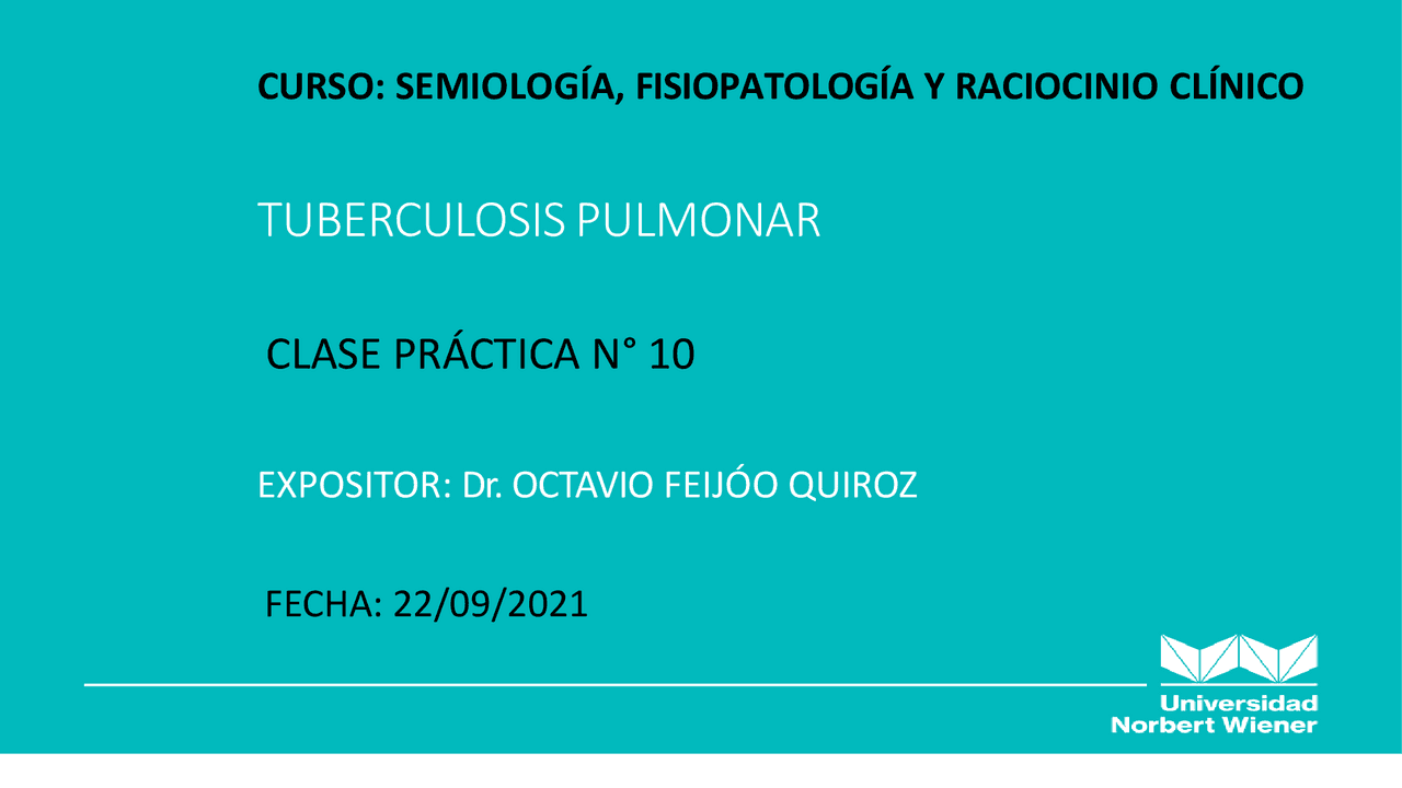 Tuberculosis Pulmonar Docsity
