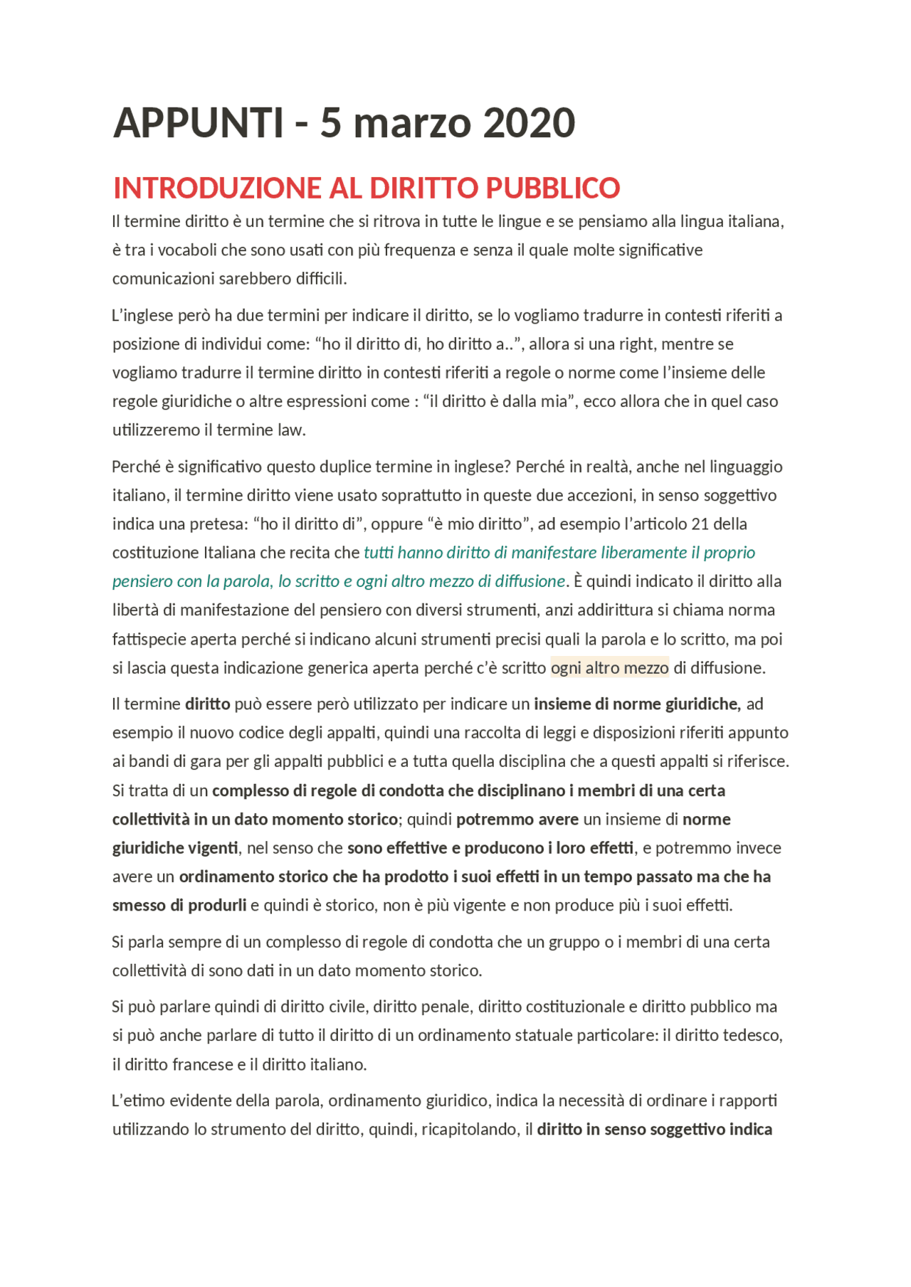 Appunti Integrati Di Istituzioni Di Diritto Pubblico Docsity