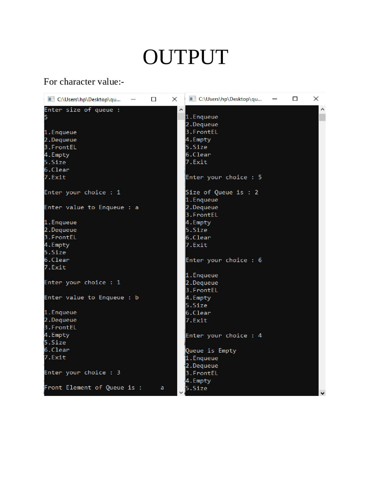 Practical Solutions For Queue Docsity