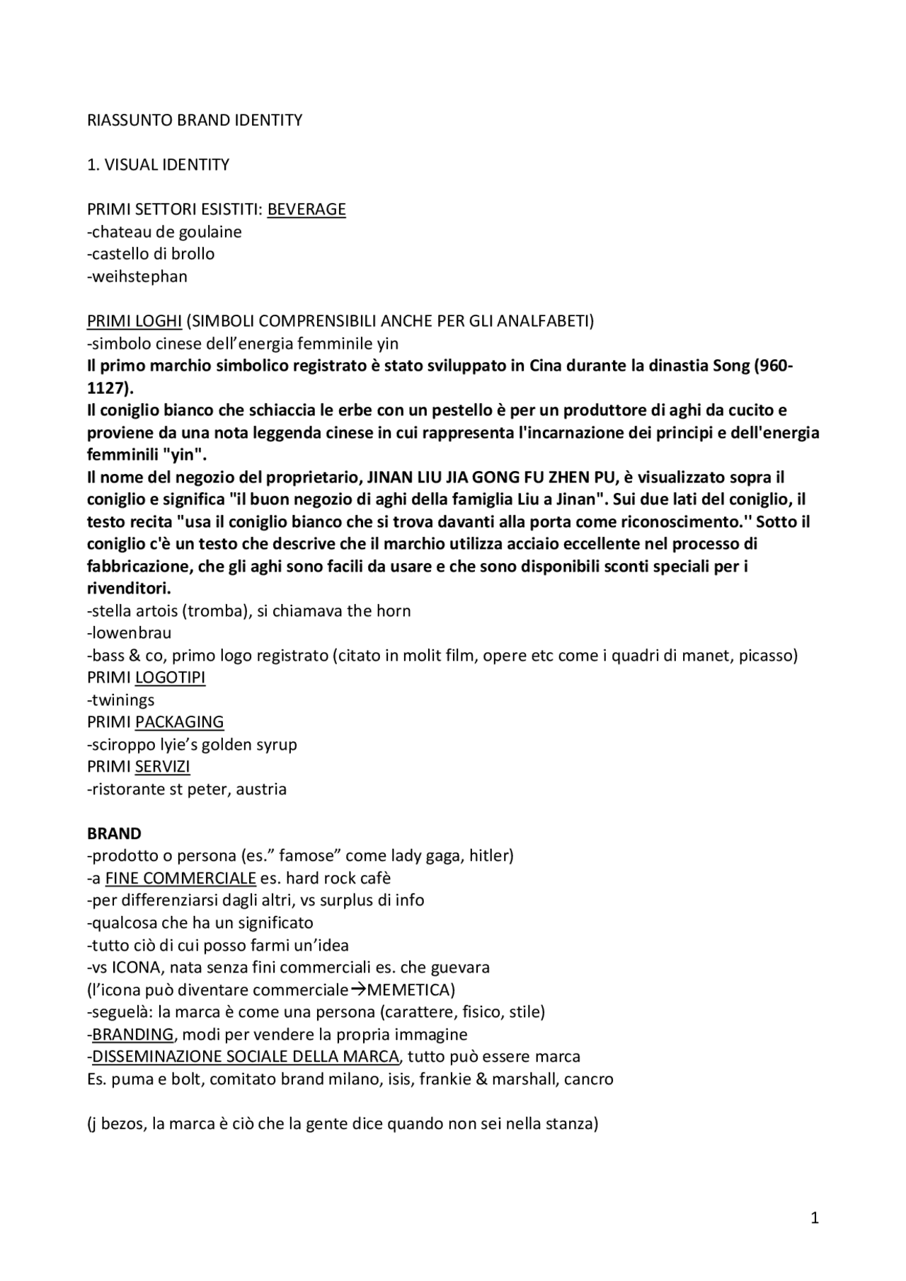 Brand E Corporate Identity Riassunto Docsity