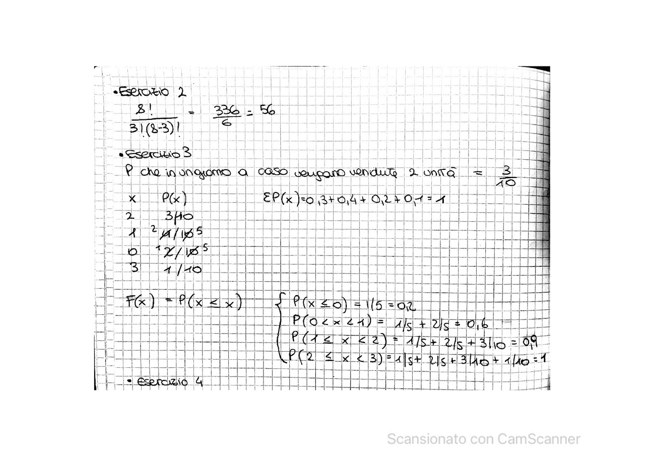 Esercizi Di Statistica Docsity