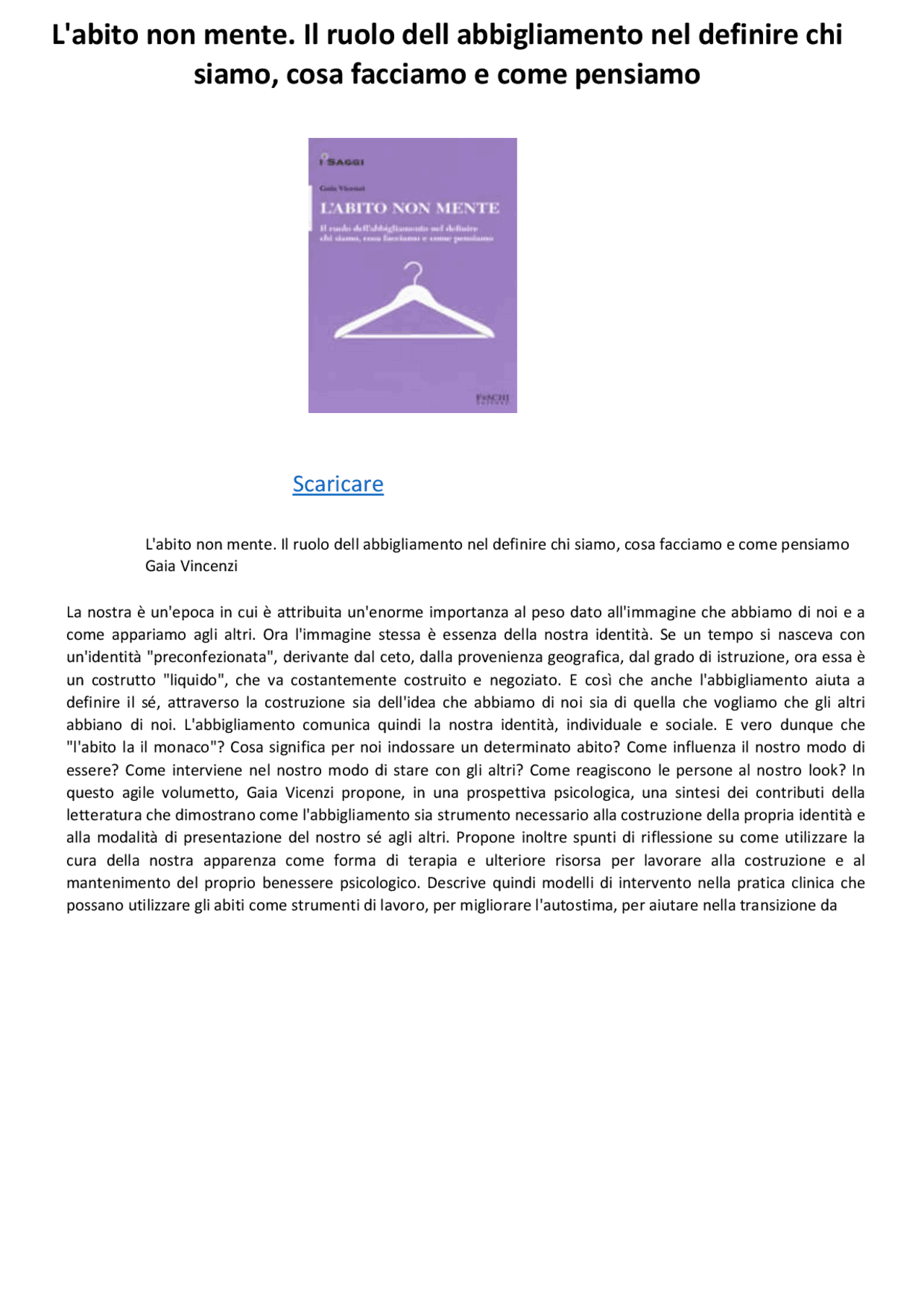Filosofia Della Moda Appunti Di Costume E Moda Docsity