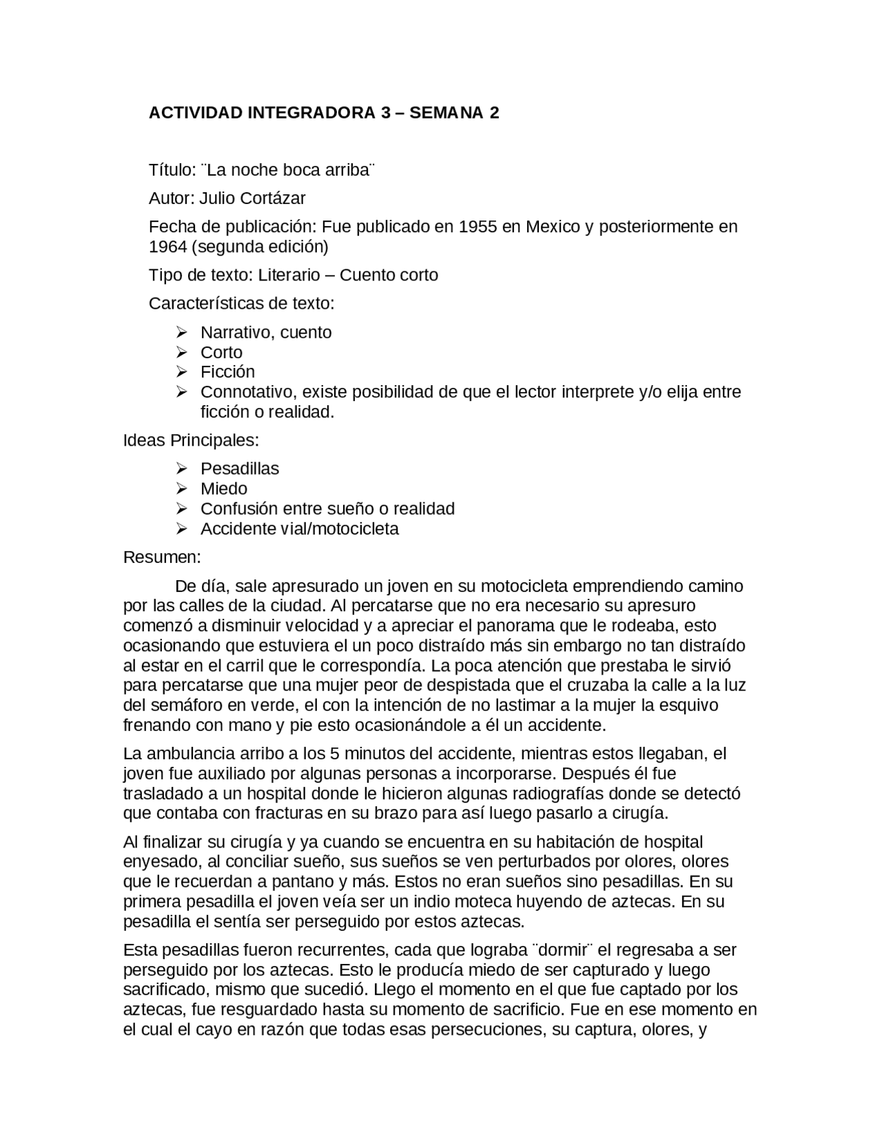 Actividad Integradora 3 Semana 2 - Docsity