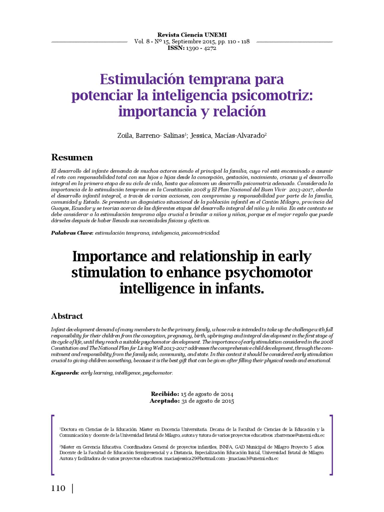 Estimulación Temprana Docsity