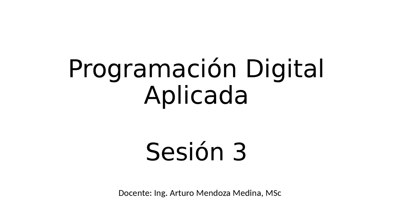 Programacion Digital Aplicada 1 - Docsity