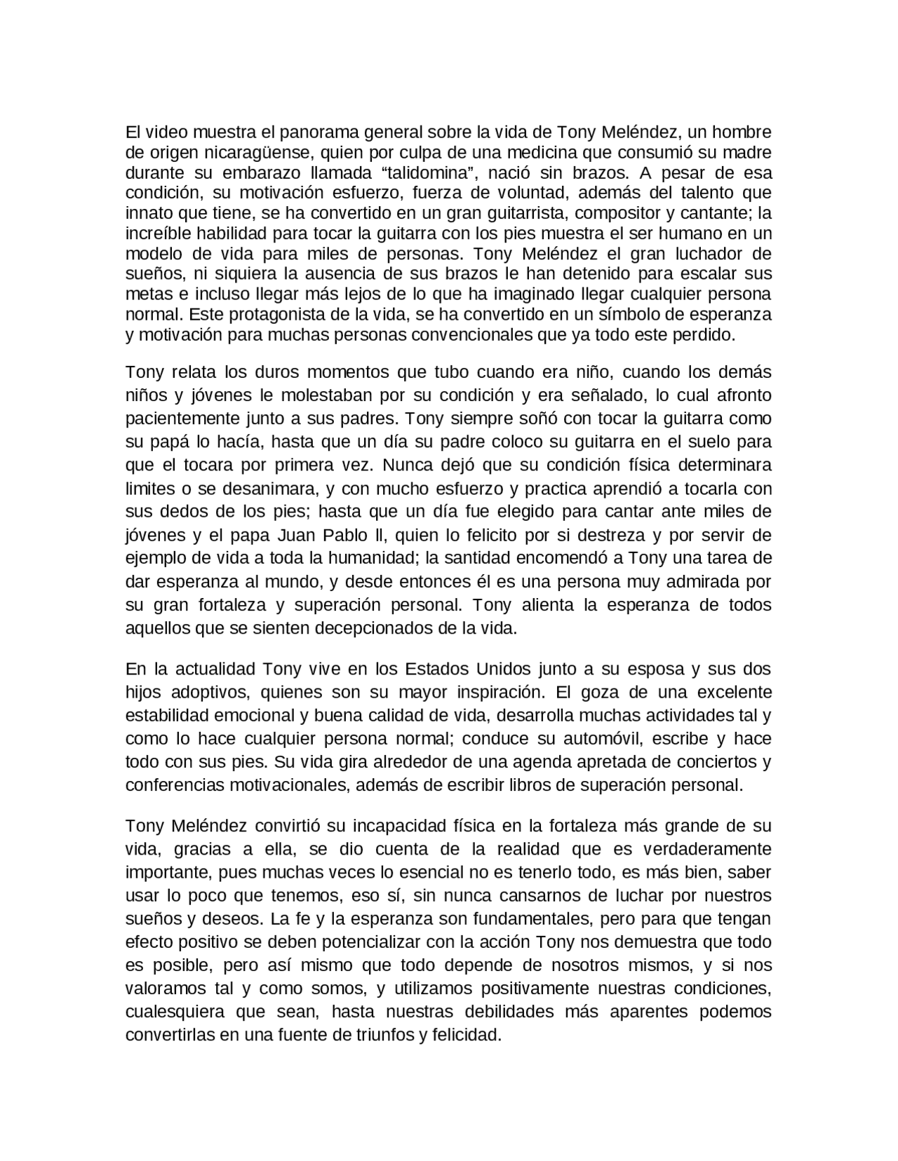 Ensayo Tony Meléndez Monografías Ensayos De Toxicología Docsity