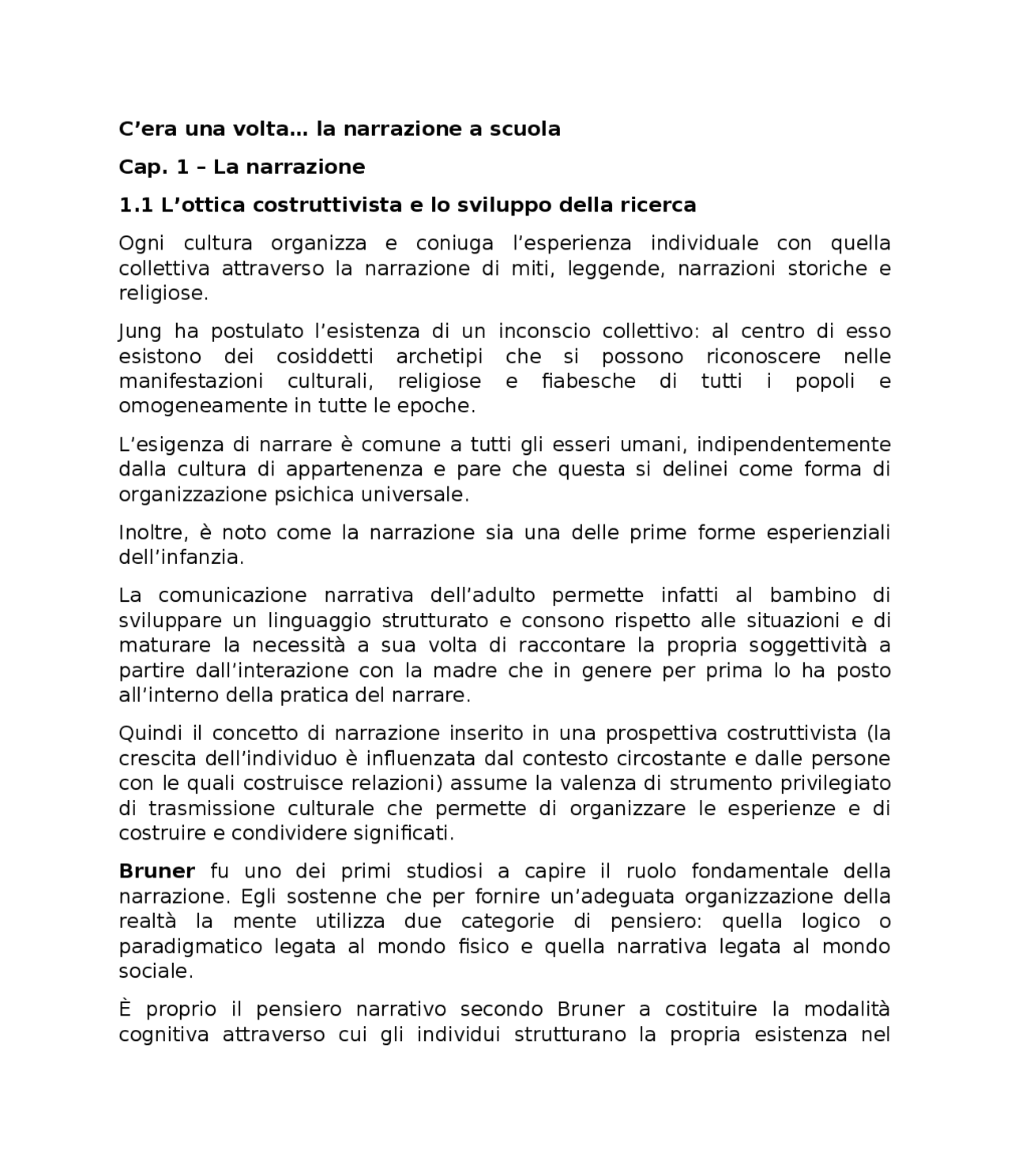 Cera Una Volta La Narrazione A Scuola Docsity