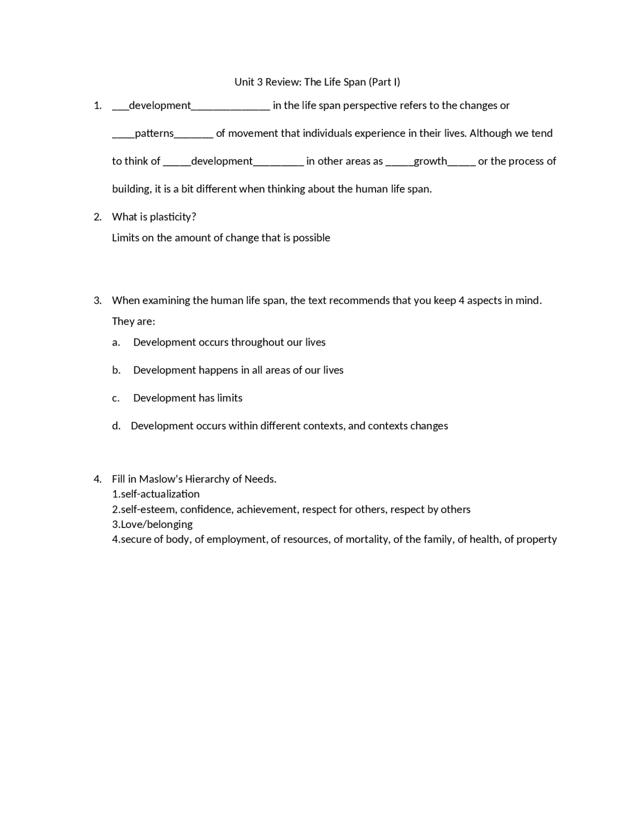 Health Science Answer Assignment Docsity