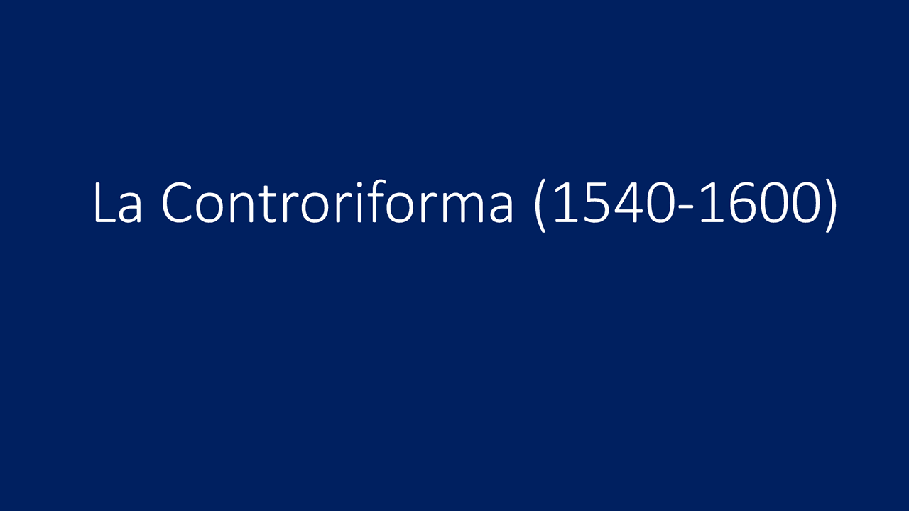 Storia Moderna La Controriforma Docsity