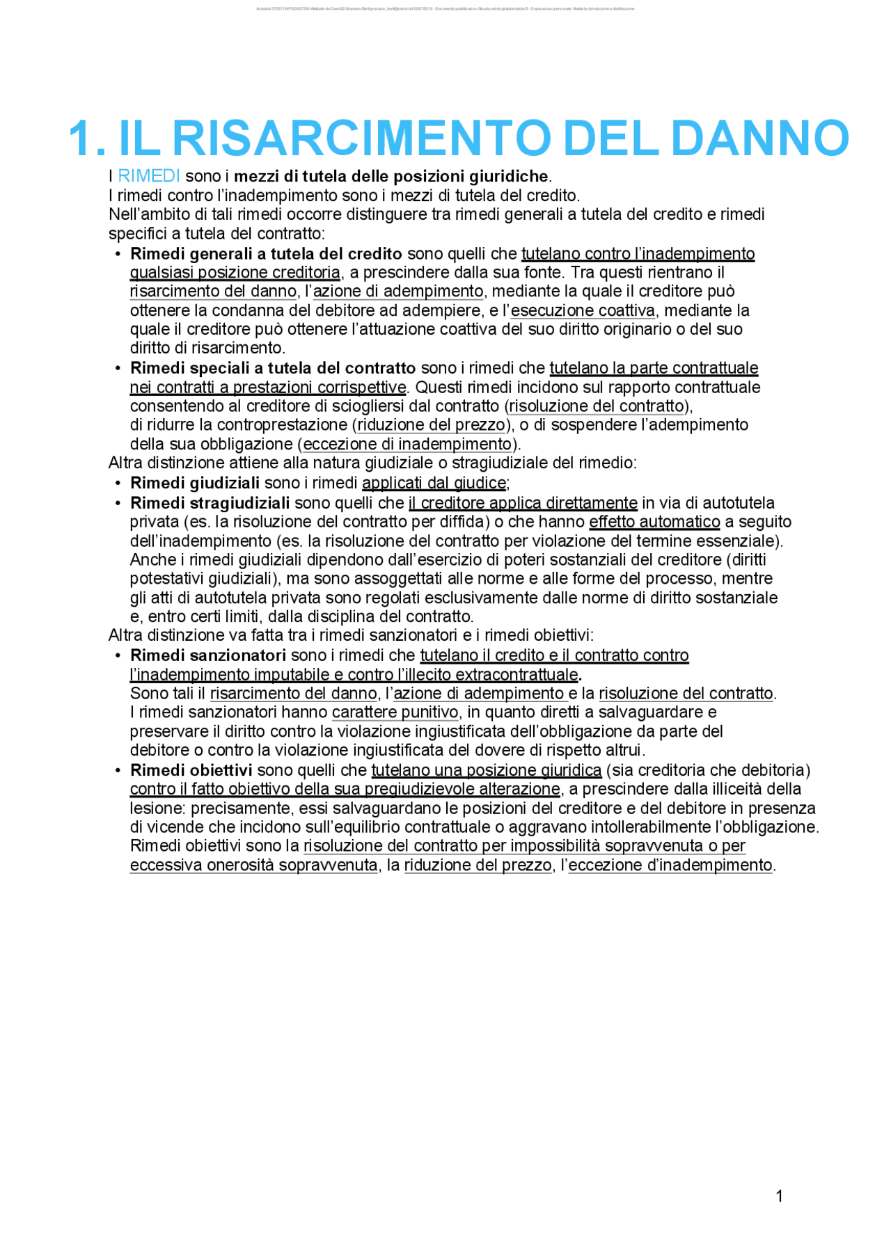 Civile Il Contratto Di Bianca Docsity