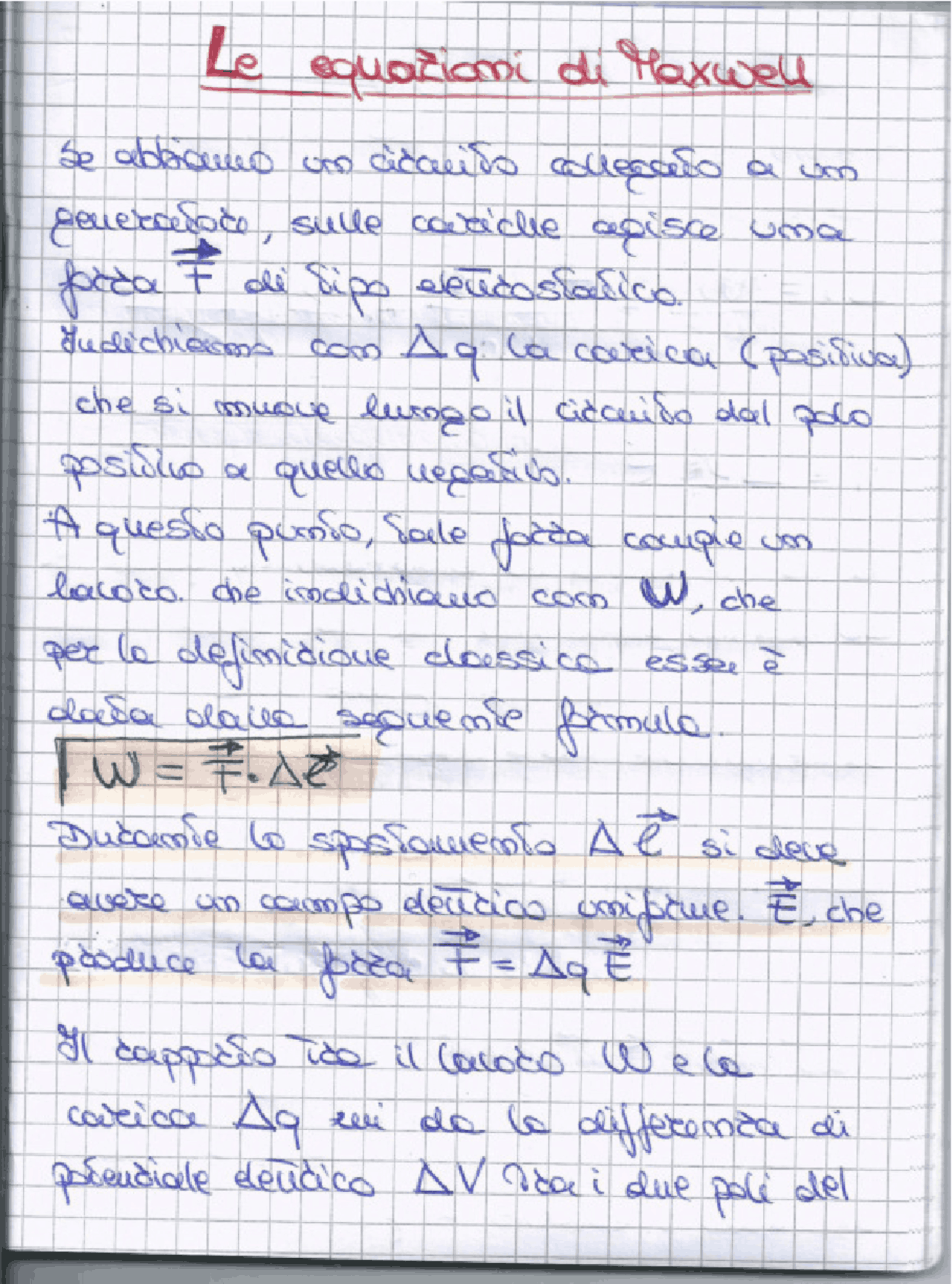 Equazioni Di Maxwell Schemi E Mappe Concettuali Di Fisica Docsity