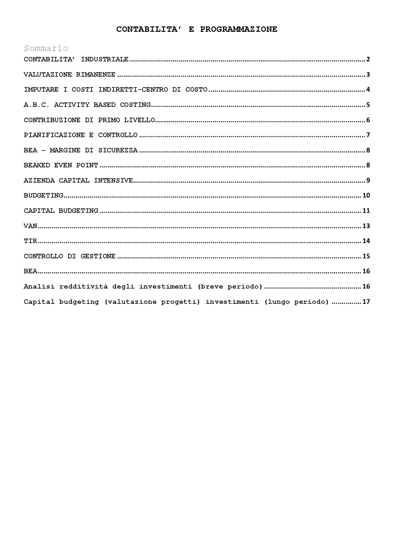 Contabilita E Programmazione Egi Docsity