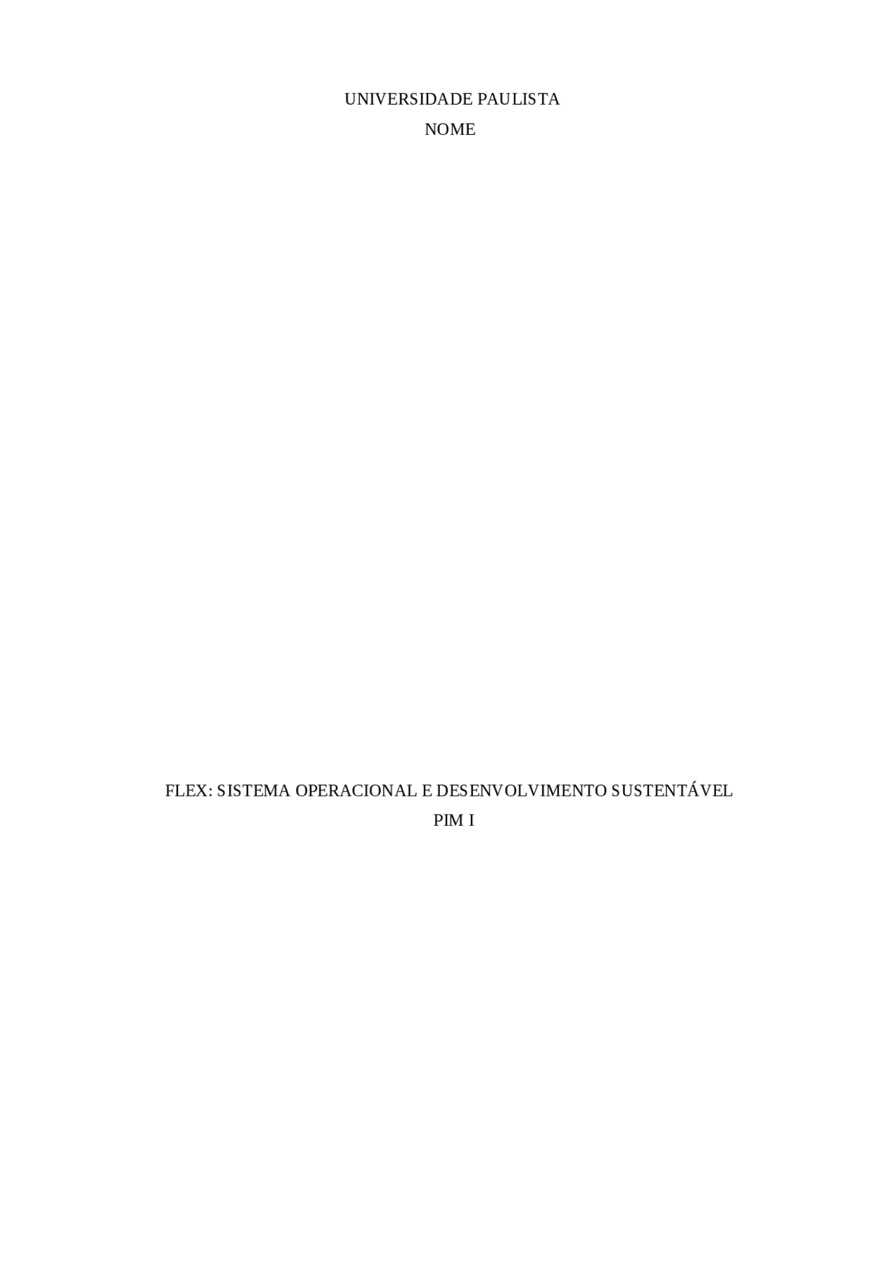 Pim 1 Analise E Desenvolvimento De Sistemas Docsity