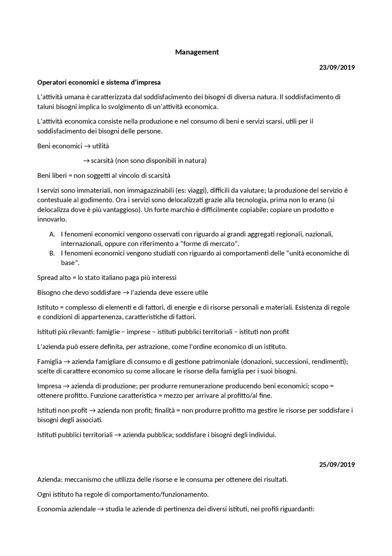 Appunti Di Management Docsity