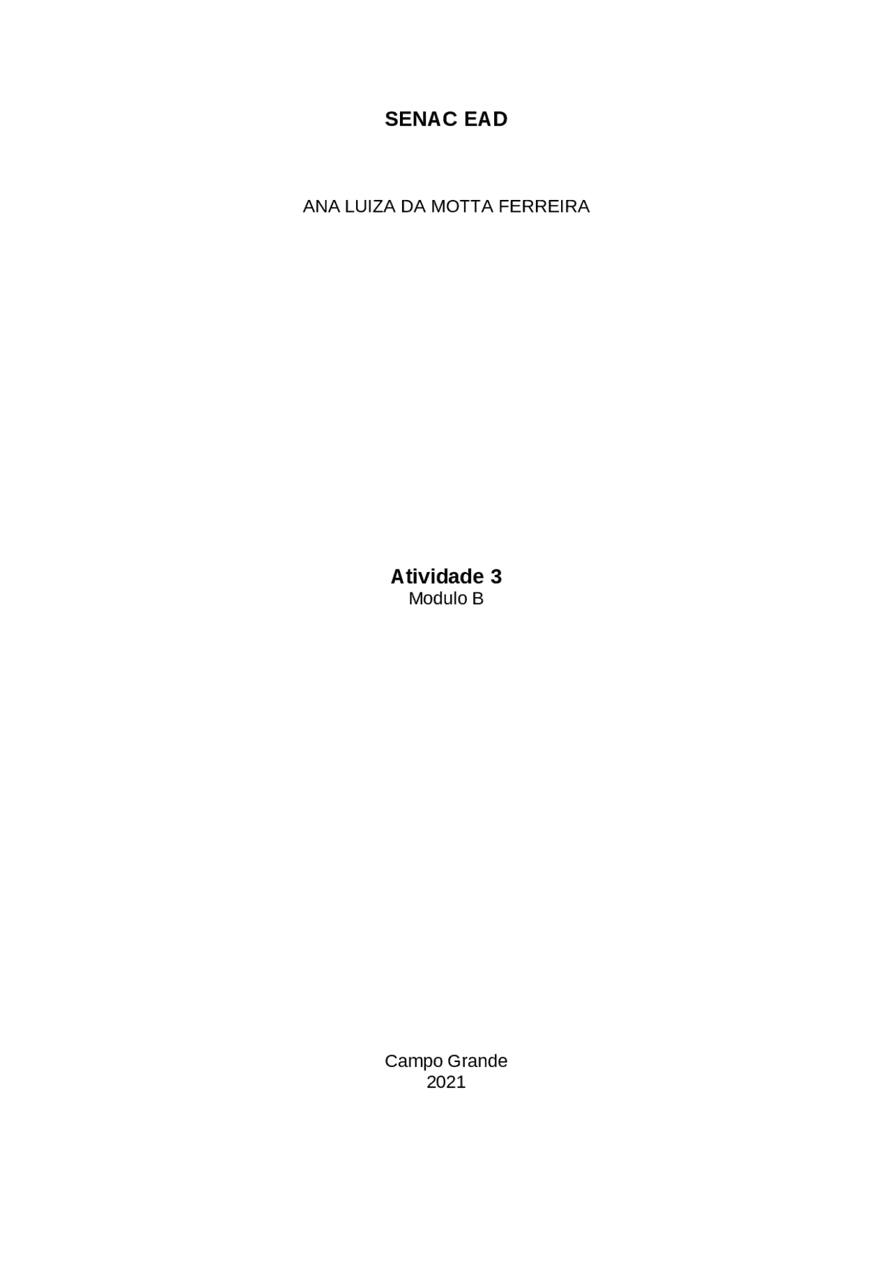 Atividade 3 Modulo B Uc 05 Exercícios Matérias Técnicas Docsity