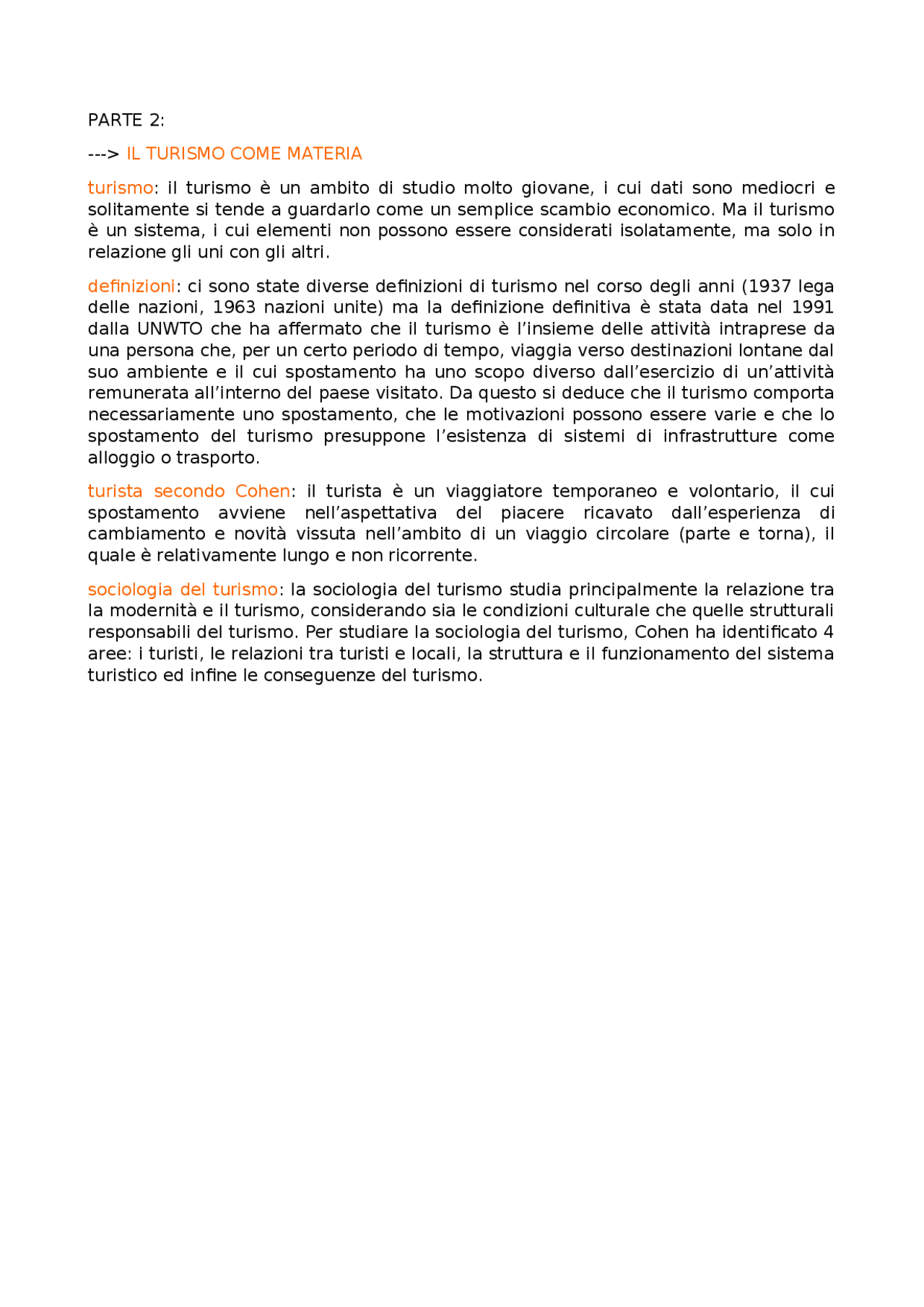 Sociologia Del Turismo Docsity