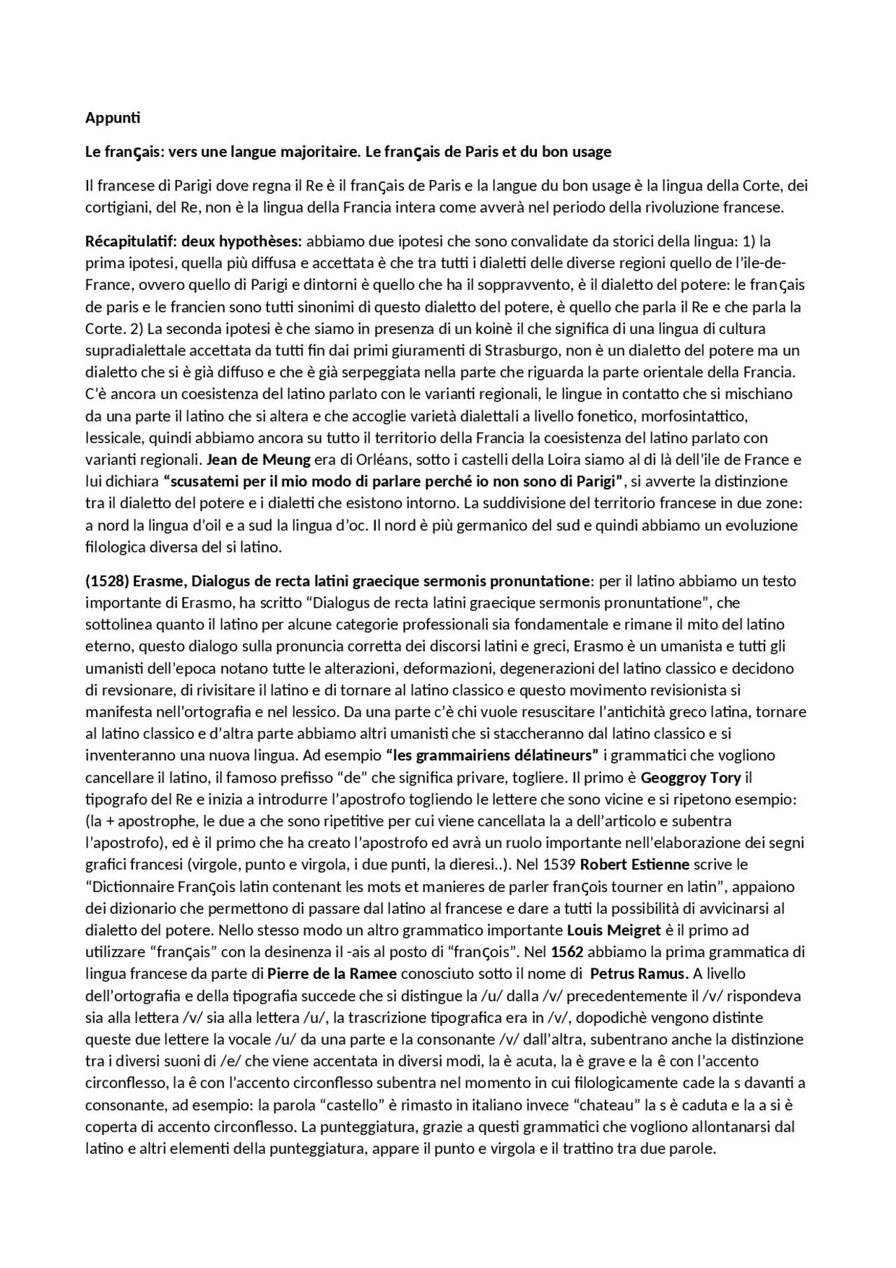 Appunti Lingua Francese 1 Histoire Appunti Di Lingua Francese Docsity