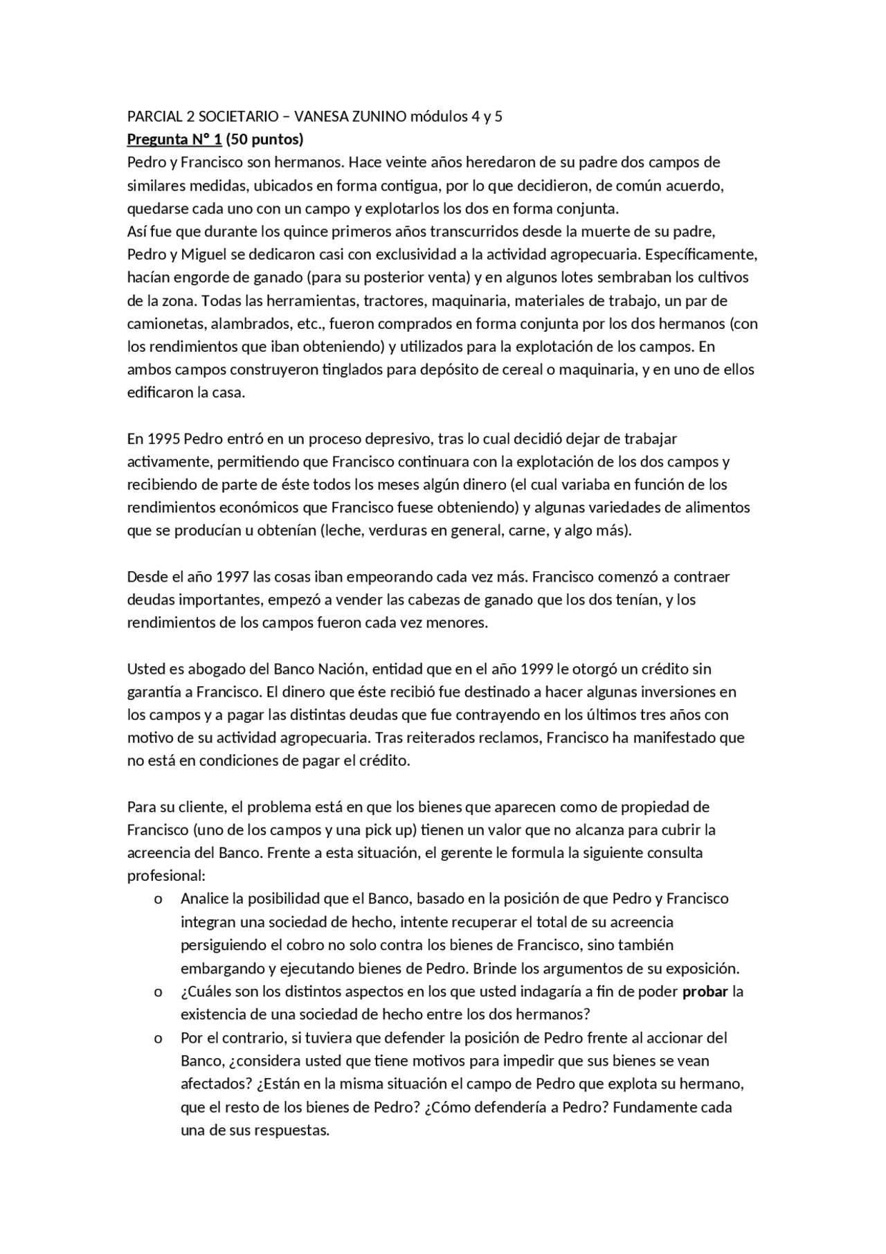 Parcial 2 Derecho Societario Ubp Docsity