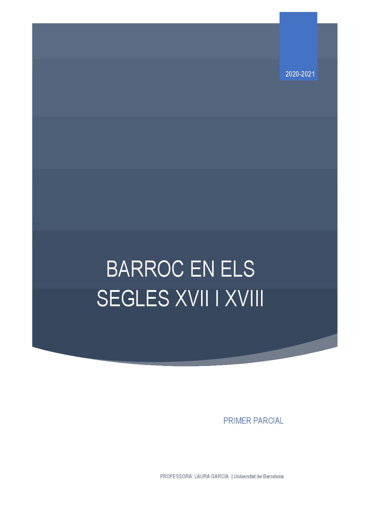 Art Barroc En Els Segles Xvii Xviii Primer Parcial Docsity