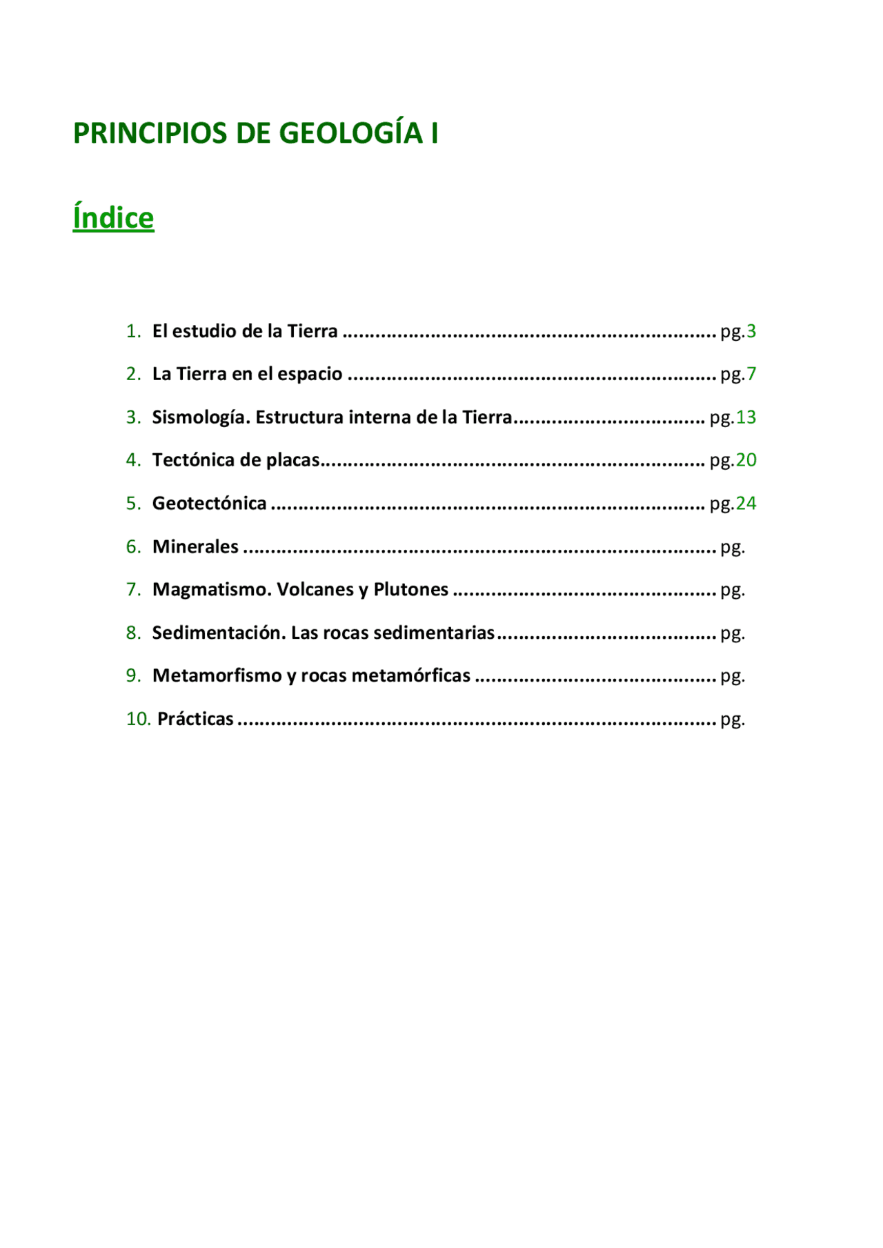 Apuntes Principios De Geología I Docsity