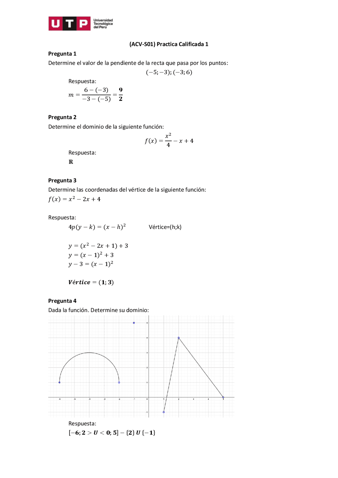 Acv S01 Practica Calificada 1 Exámenes De Matemáticas Docsity