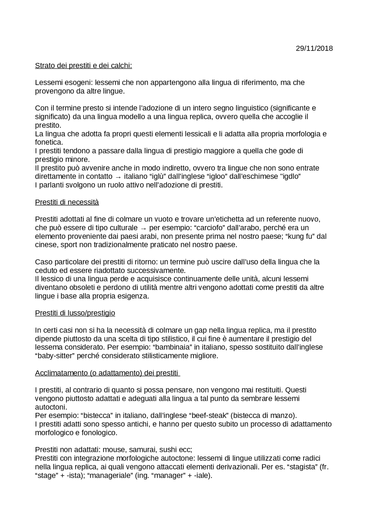 Riassunto Linguistica Generale Docsity
