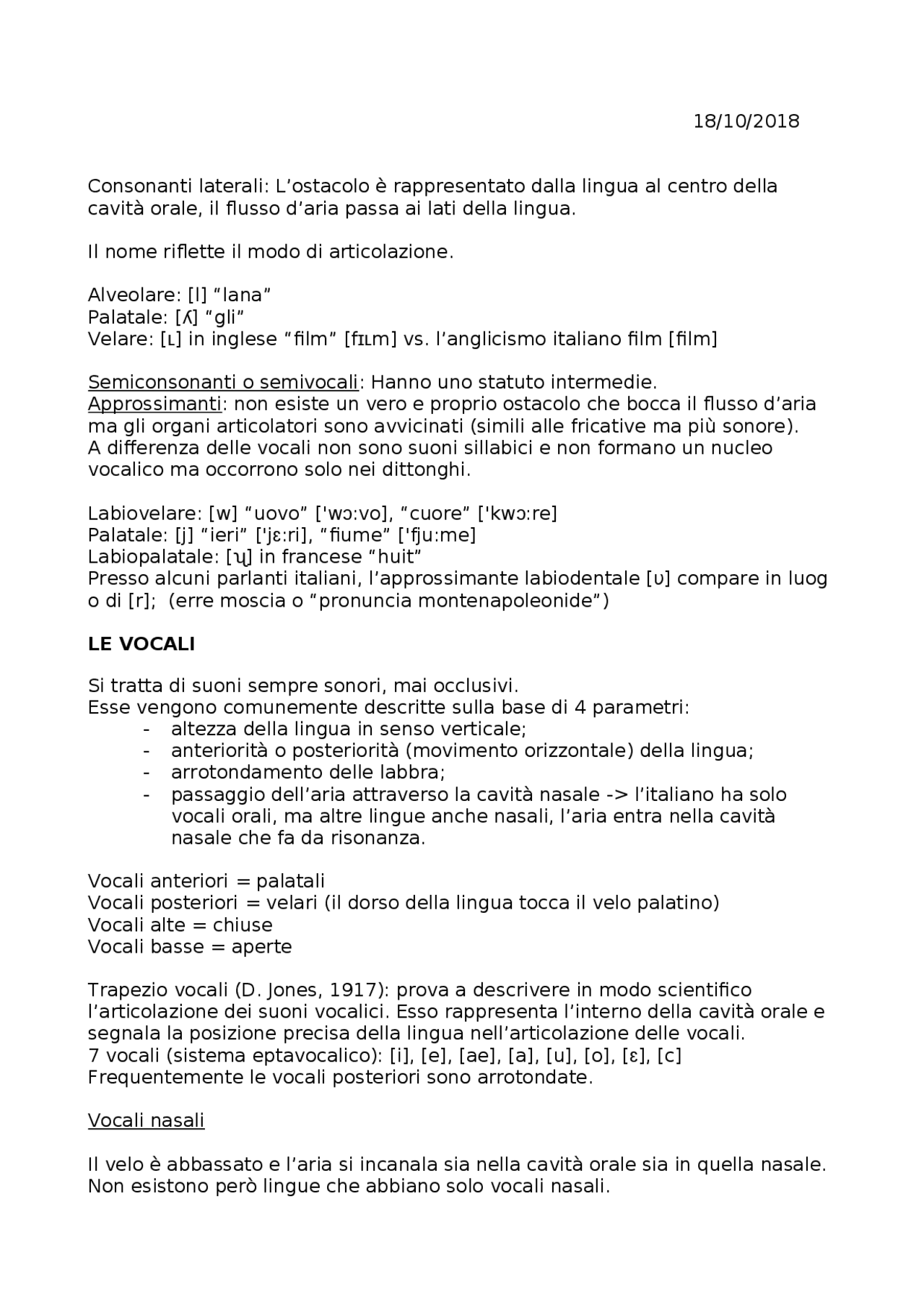 Riassunto Linguistica Generale Docsity