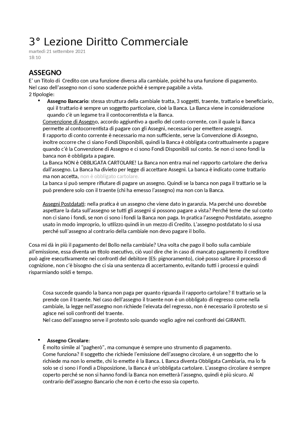 3° Lezione Diritto Commerciale Docsity