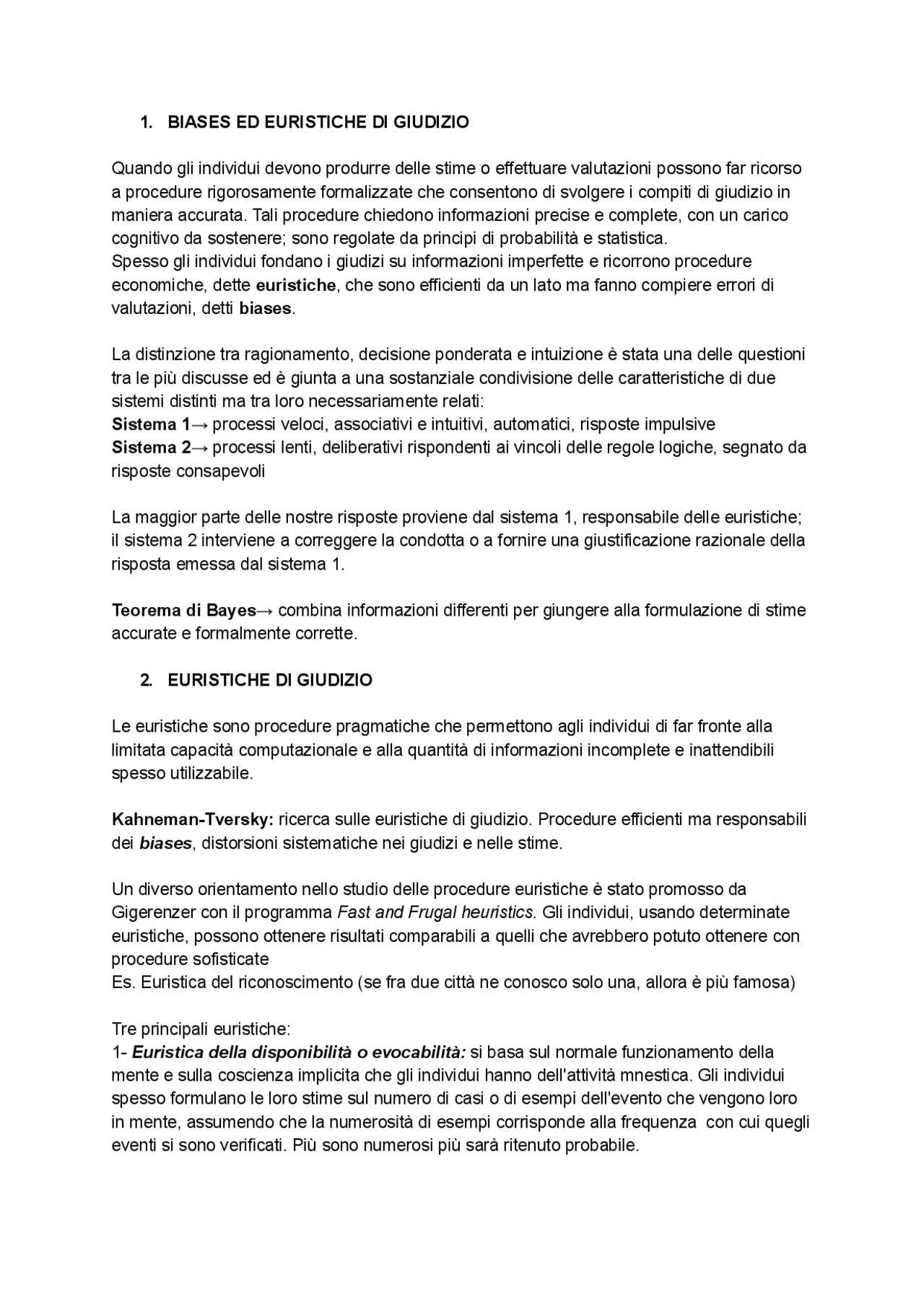 Riassunto Giudizio E Decisione Docsity