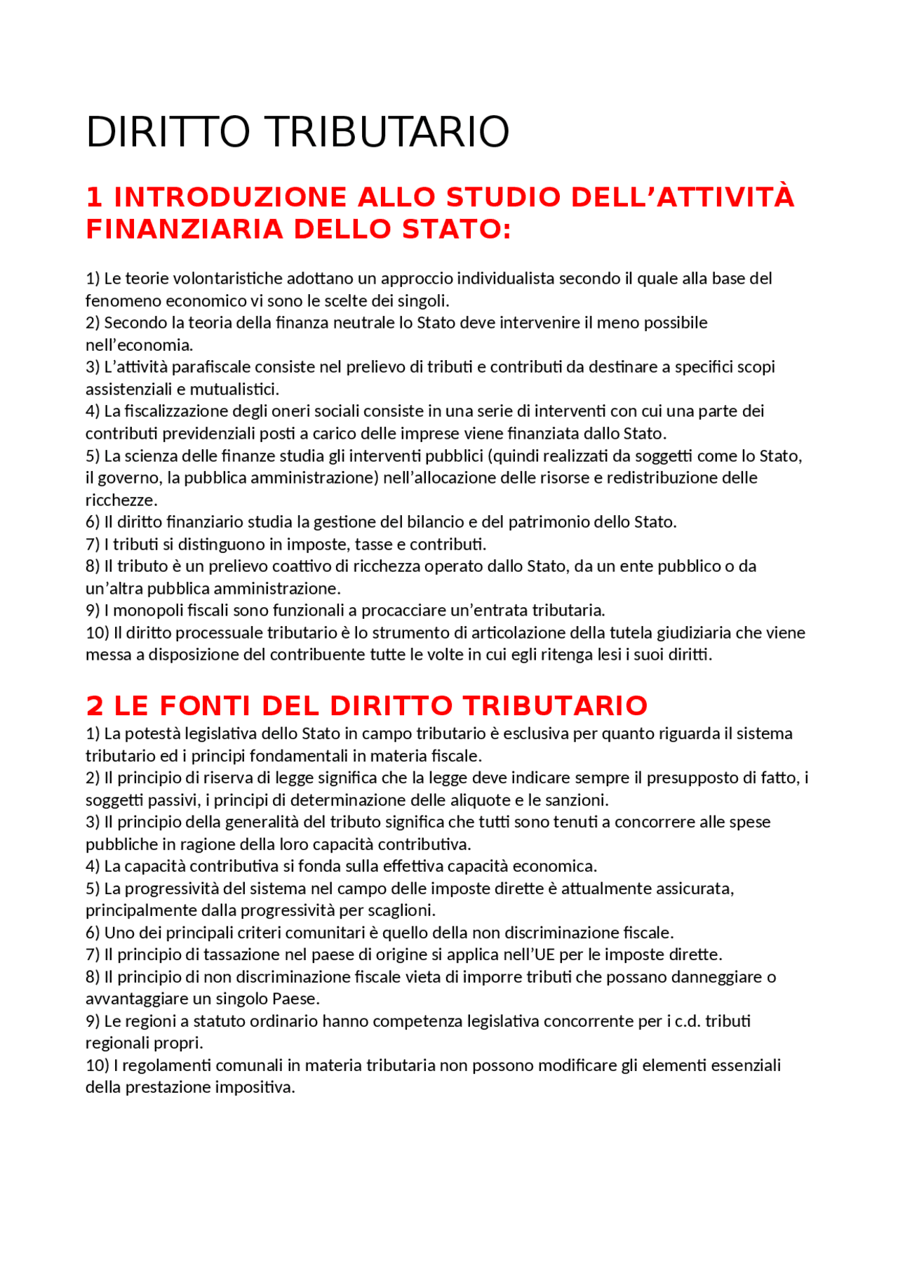 Domande esame diritto tributario Uni Pegaso | Panieri di Diritto Tributario | Docsity