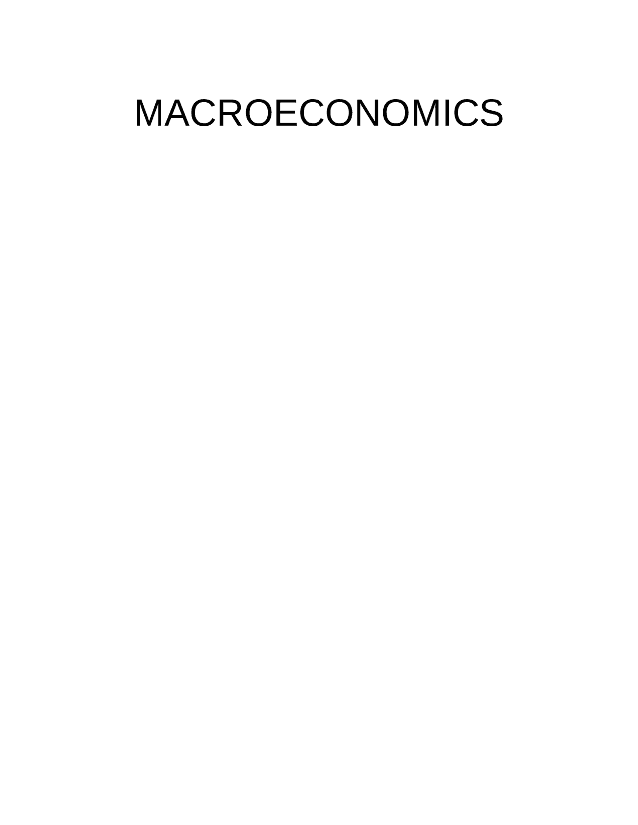 Introduction to Macroeconomics - Docsity