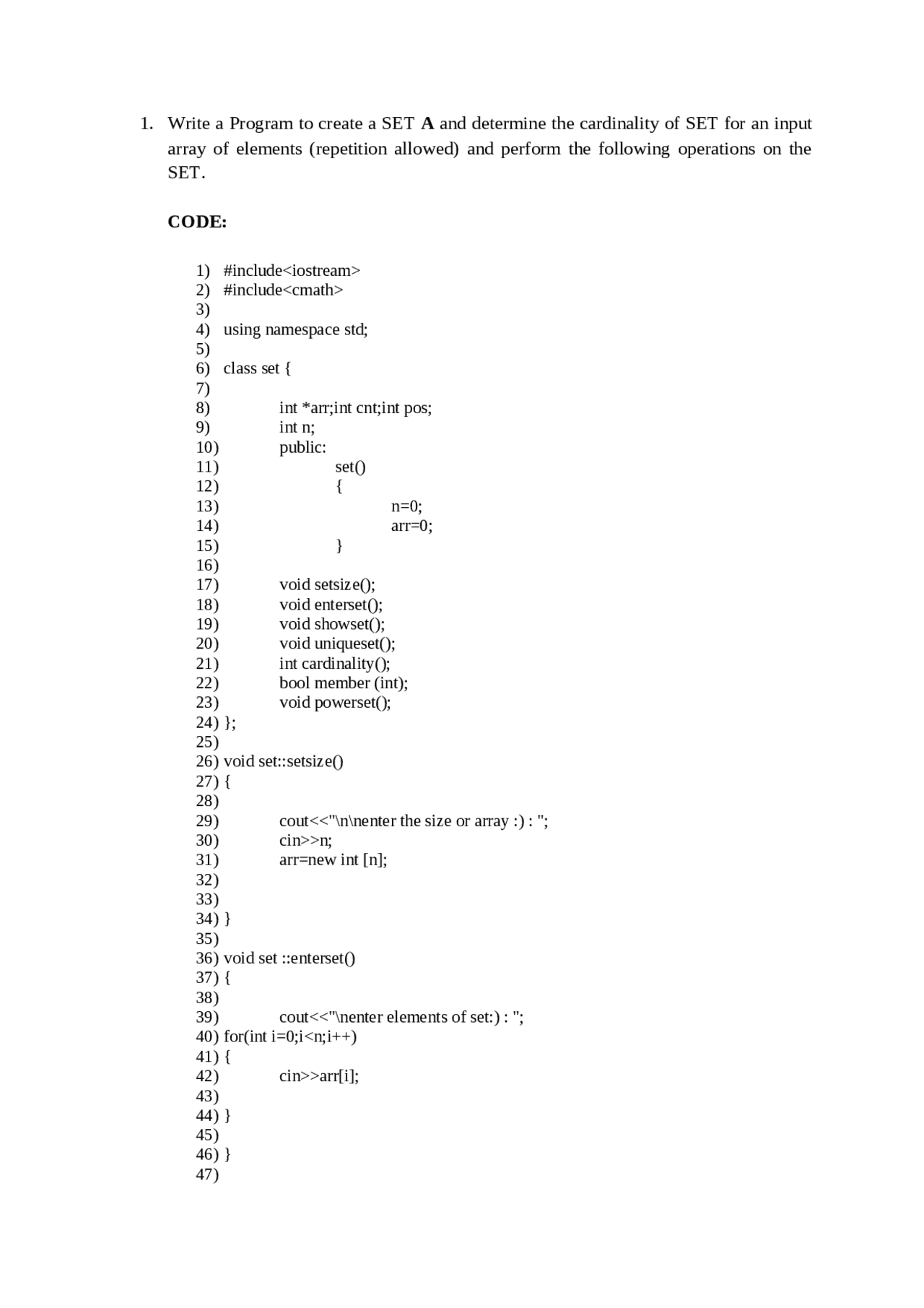 Discrete Mathematics Practical 1 Docsity