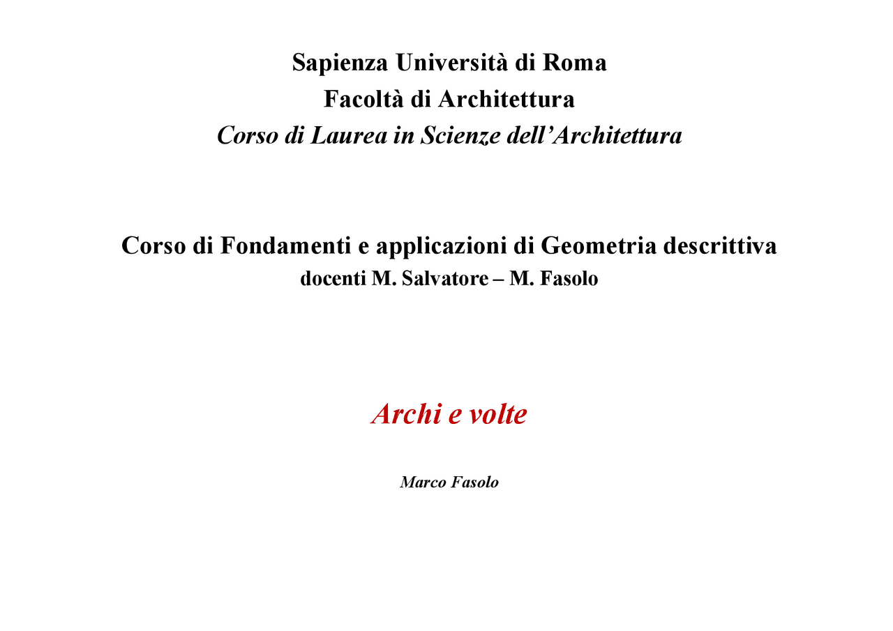Archi a volte, immagine con le parti principali | Schemi e mappe concettuali di Elementi di ...