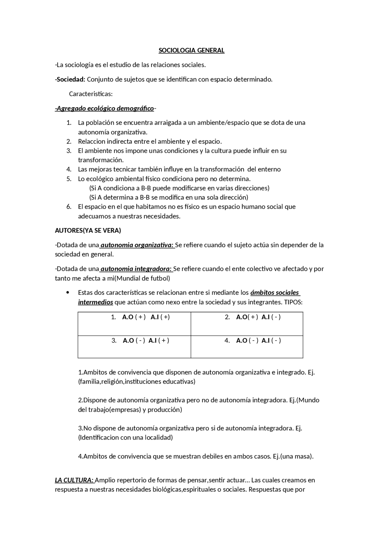 Apuntes Sociologia General Docsity