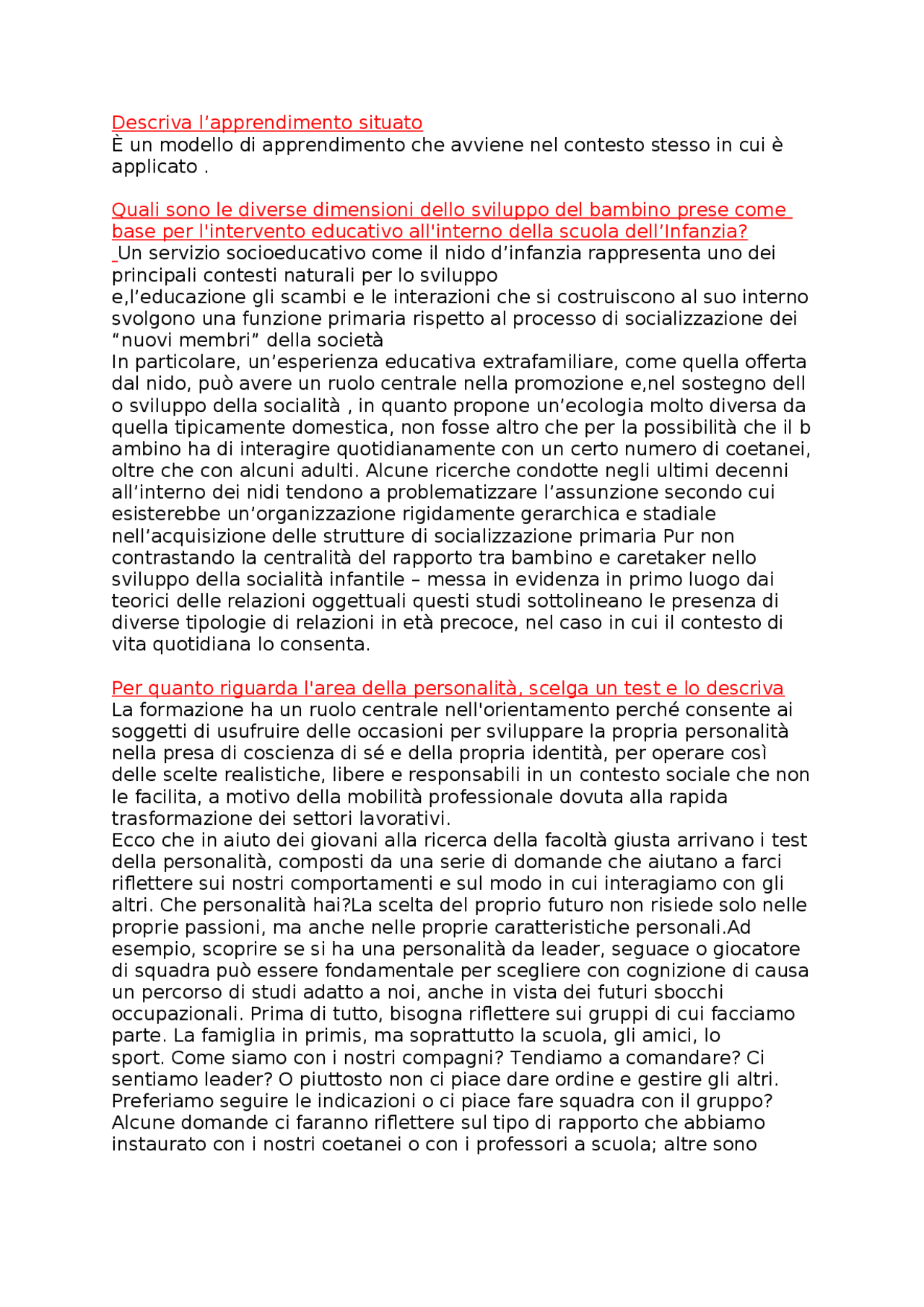 Psicologia Scolastica Docsity